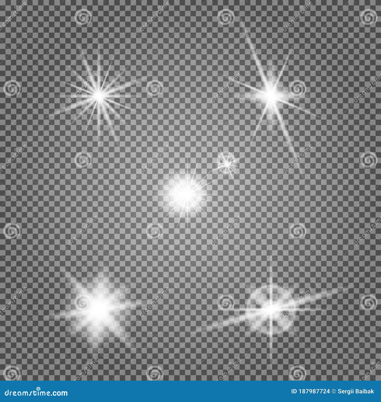Star Flare Vector Set. Lens Light Effect. Flash Stock Vector ...