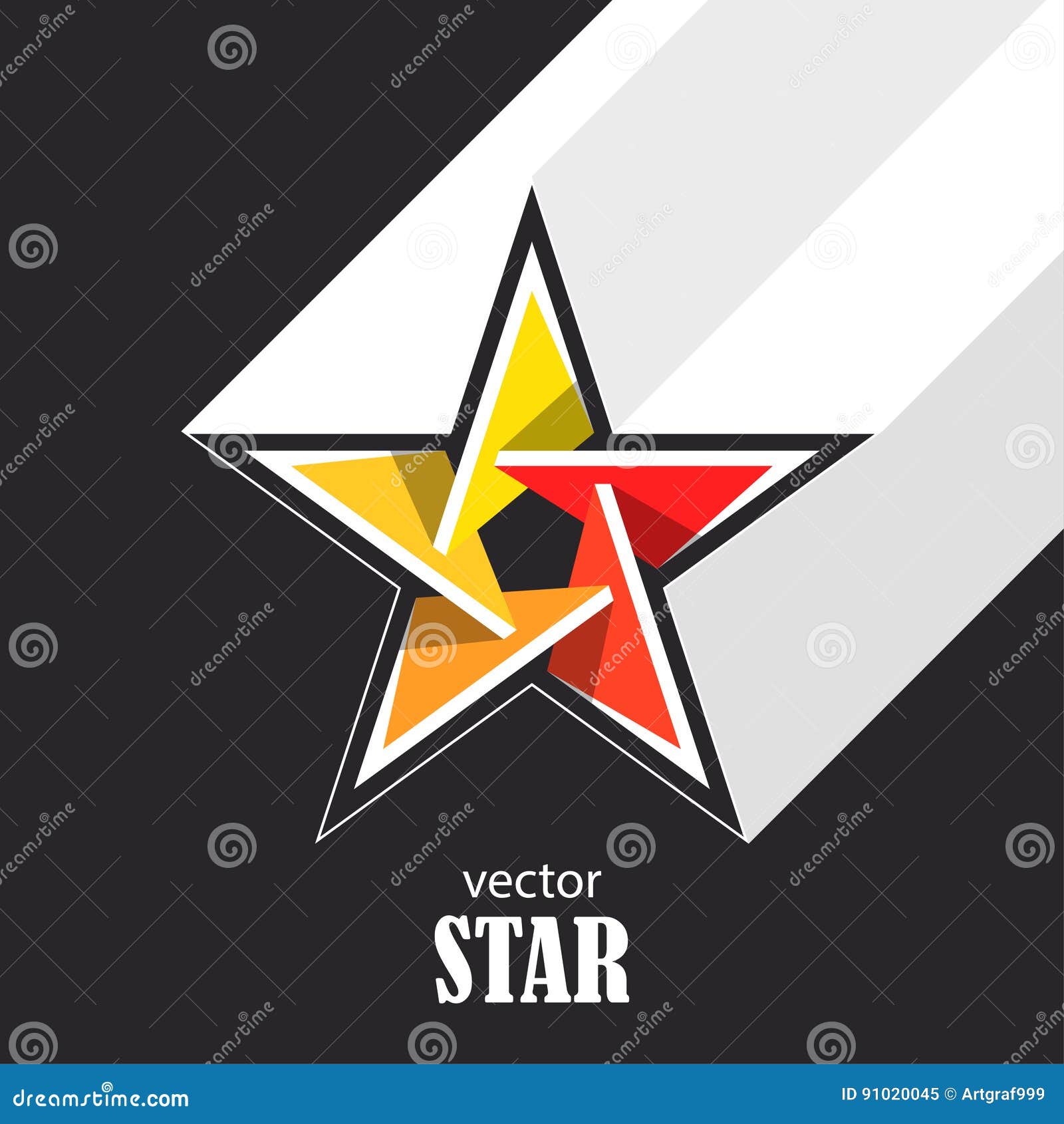 Star Flat Abstract Symbol. Popularity Concept Stock Illustration ...