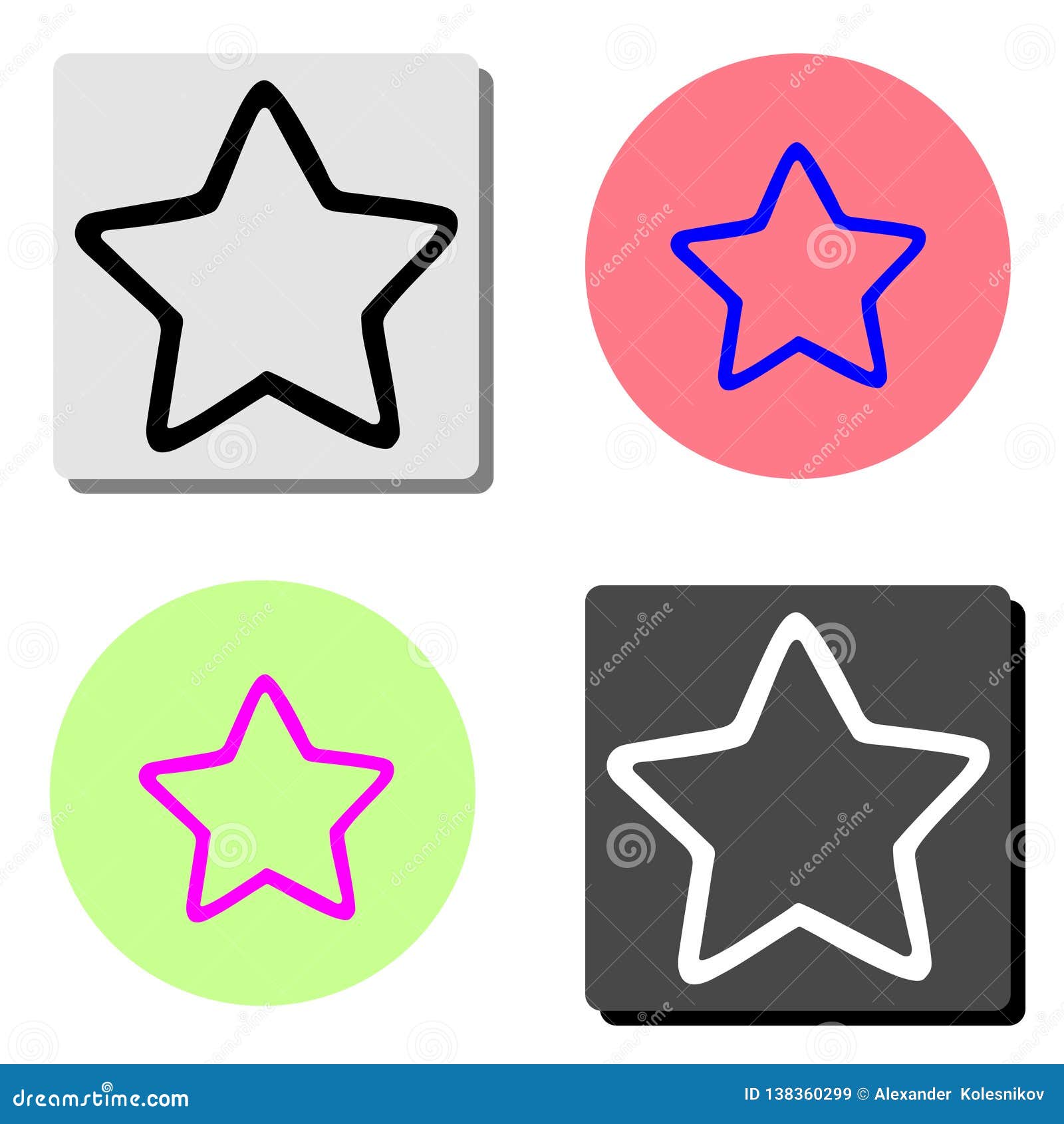 Star. flat vector icon stock vector. Illustration of decor - 138360299