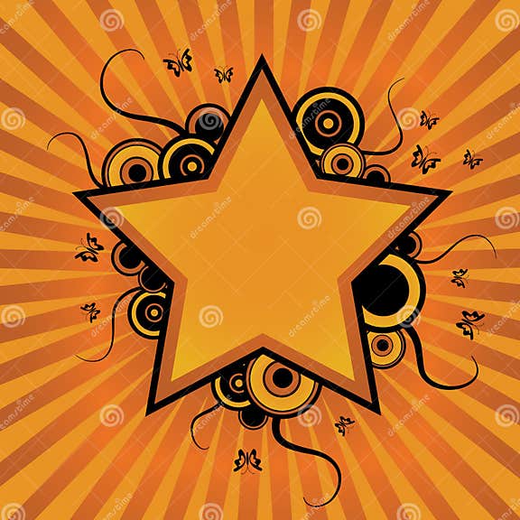 Star flower design stock vector. Illustration of curled - 9543368