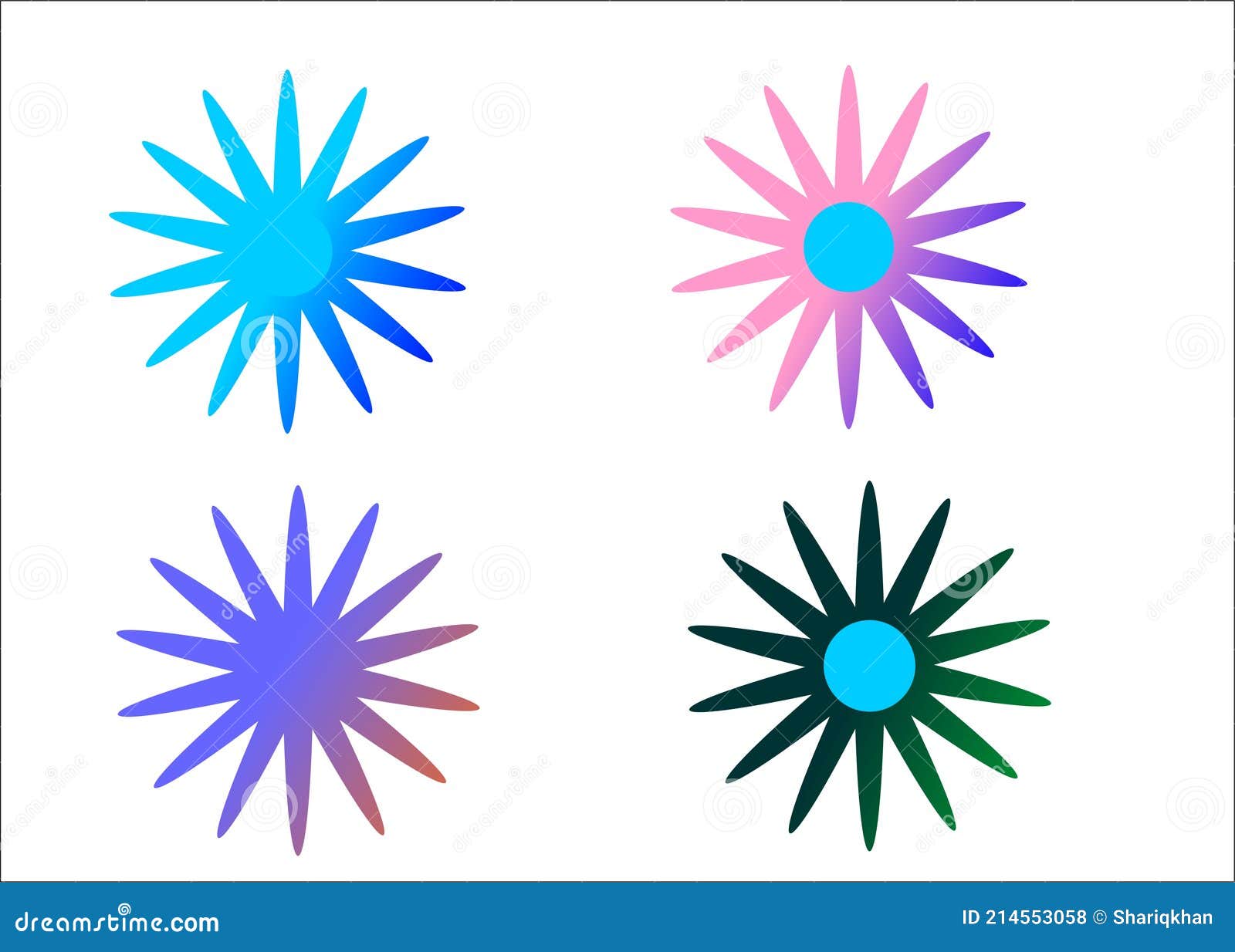 Star Flower Graphics Design Set with Vector File Stock Vector ...