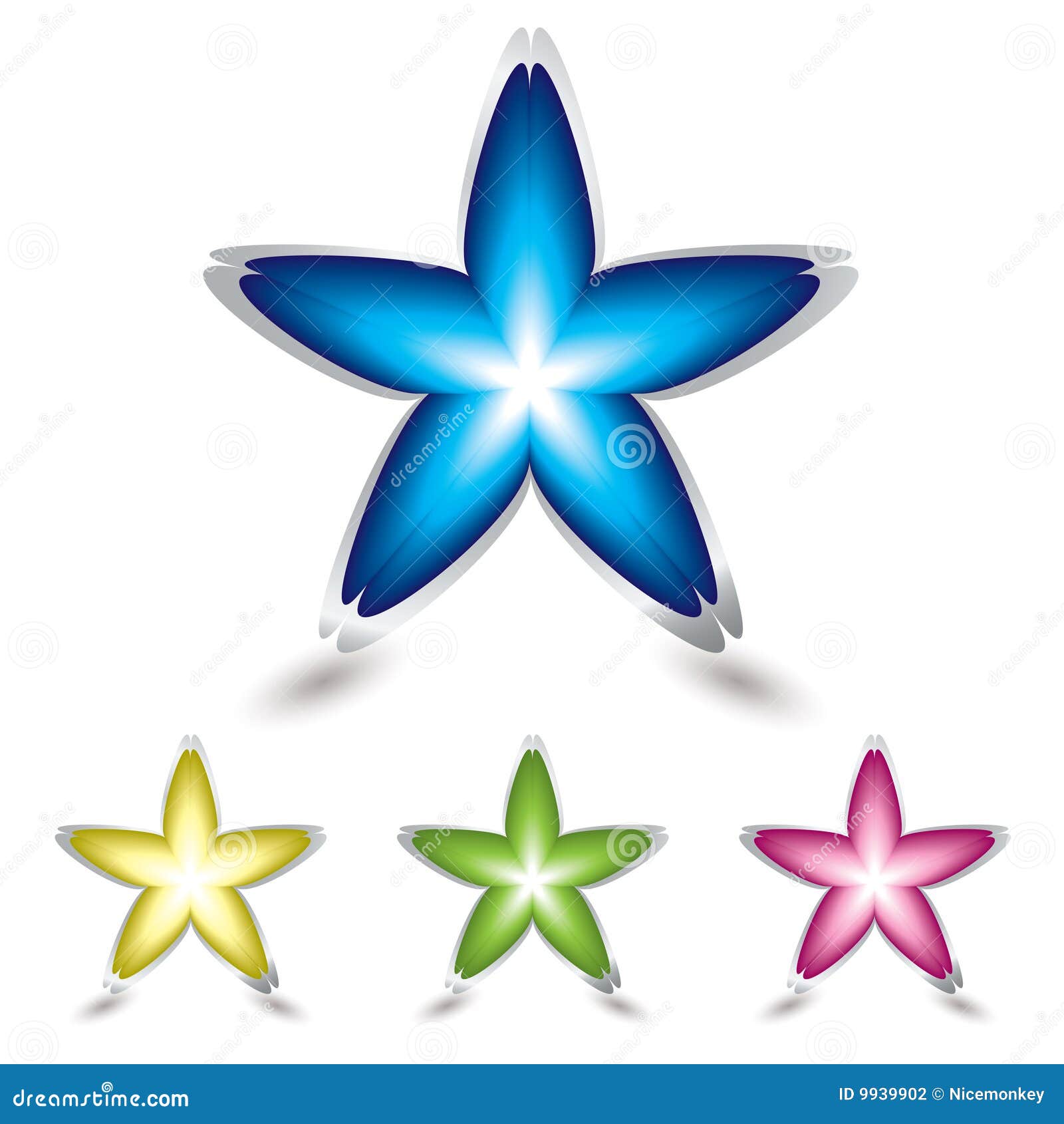 Star flower icon stock vector. Illustration of round, light - 9939902