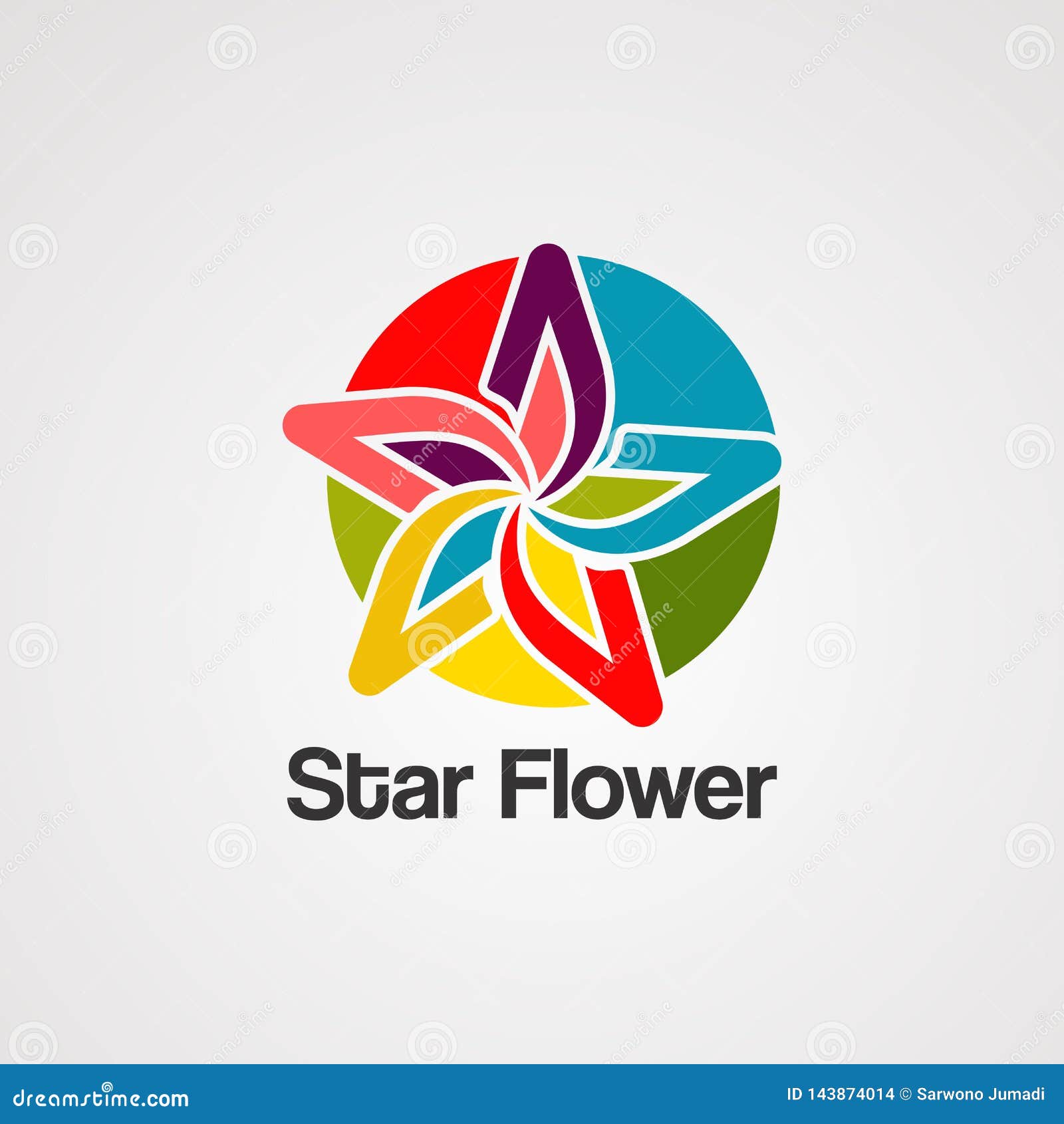 Star Flower Logo Vector,icon, Element, and Template Stock Vector ...