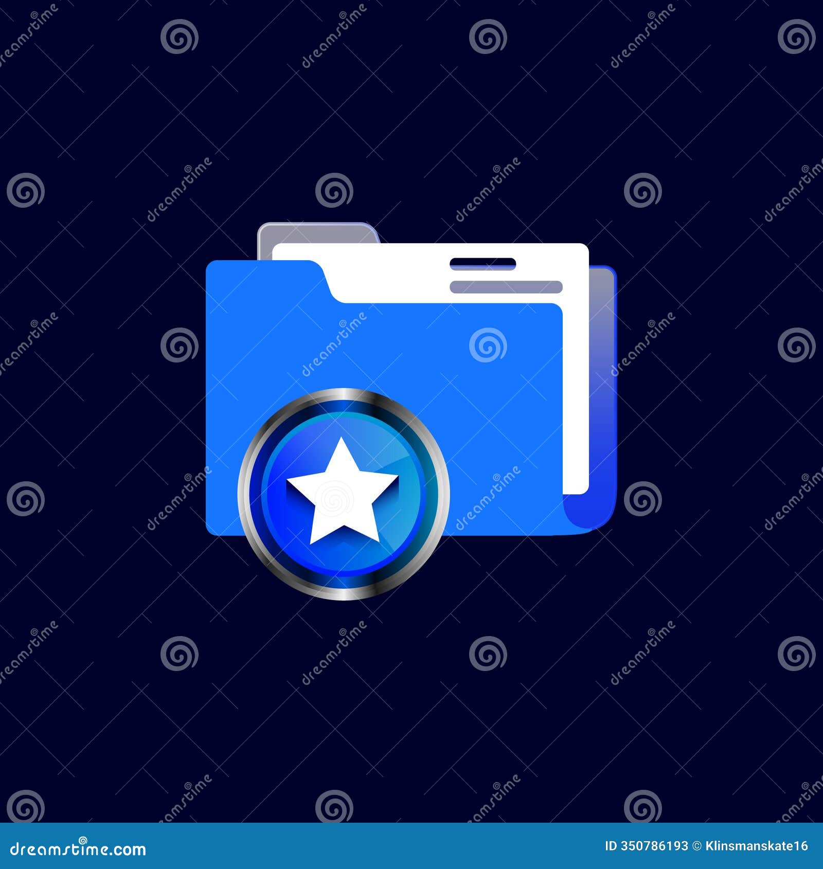 Star Folder Illustration Concept Design Vector Stock Vector ...