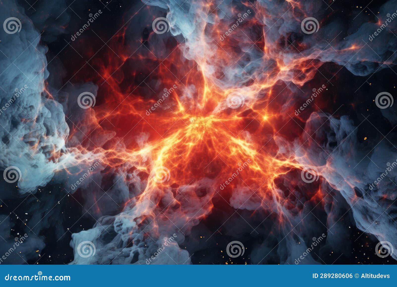 Star Formation Process within a Vast, Intricate Nebula Stock Photo ...