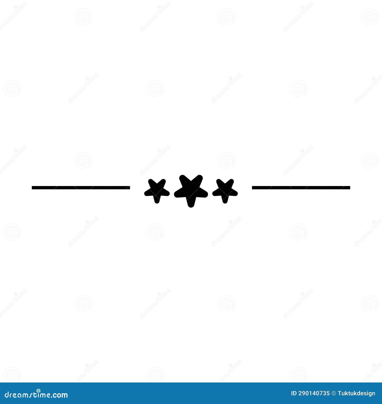 Star Frame Border Horizontal Line Shape Icon for Decorative Vintage ...