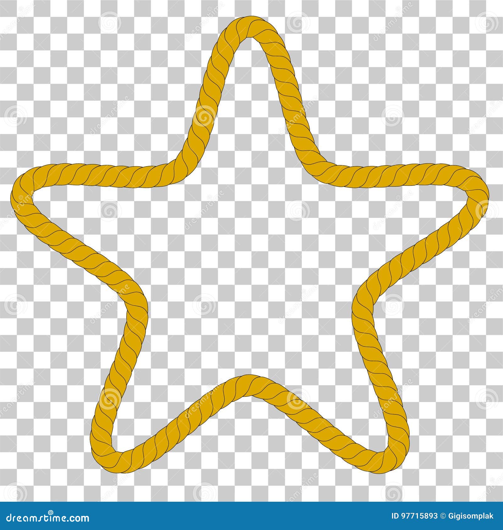 Star Frame from Brown Rope for Your Element Design, Isolated on White ...