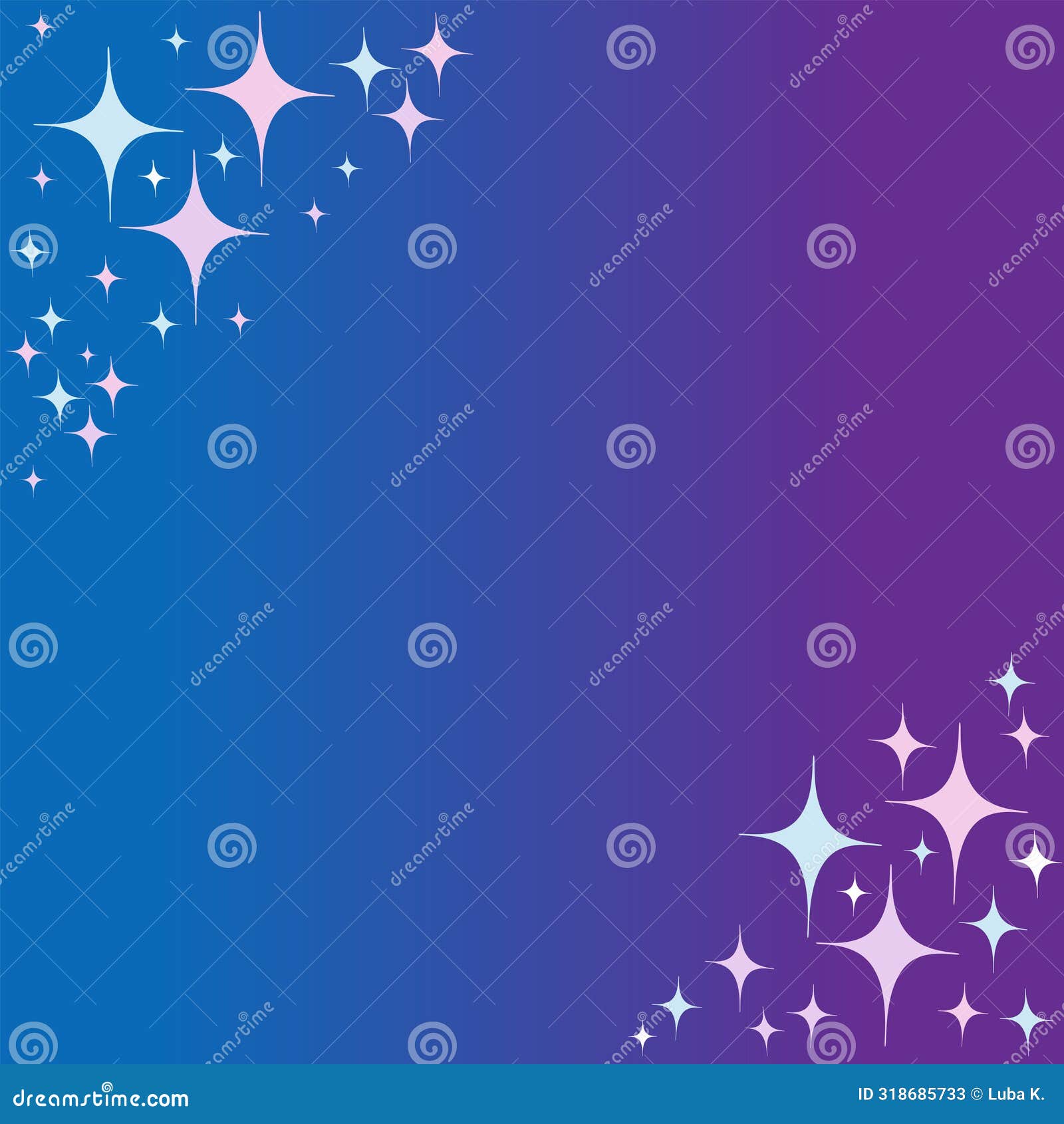 Star Frame on a Purple Background. Vector Stock Vector - Illustration ...