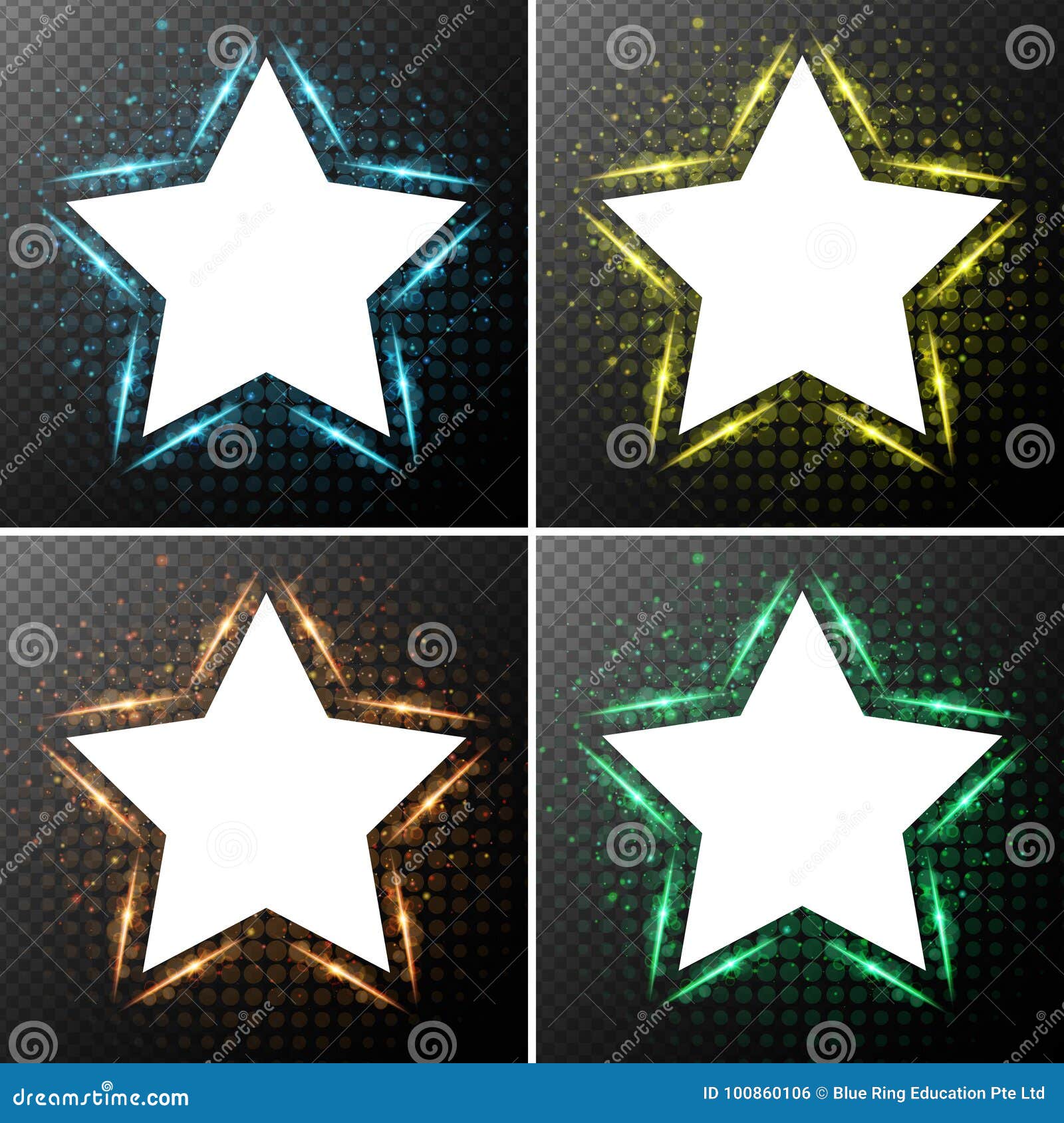 Star Frames with Light in Background Stock Vector - Illustration of ...
