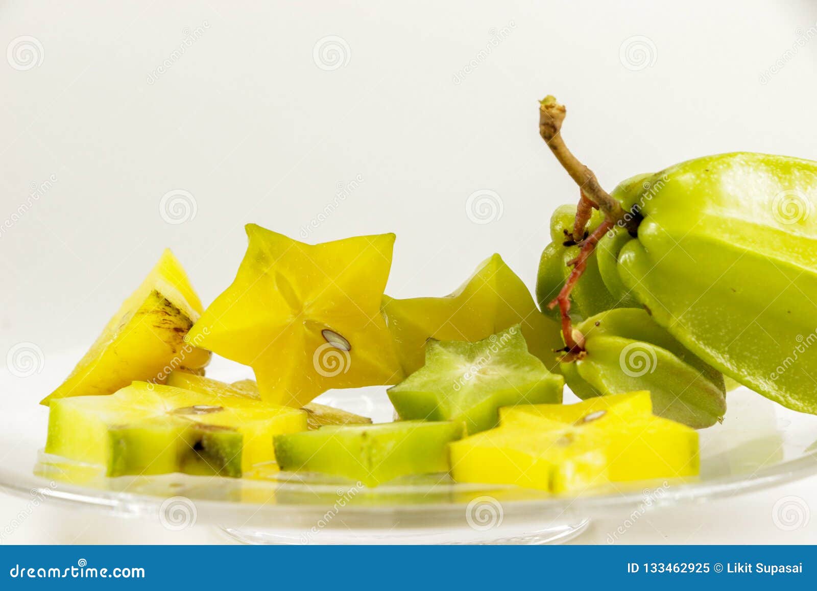 Star Fruit White Background in Studio Stock Image - Image of cross ...
