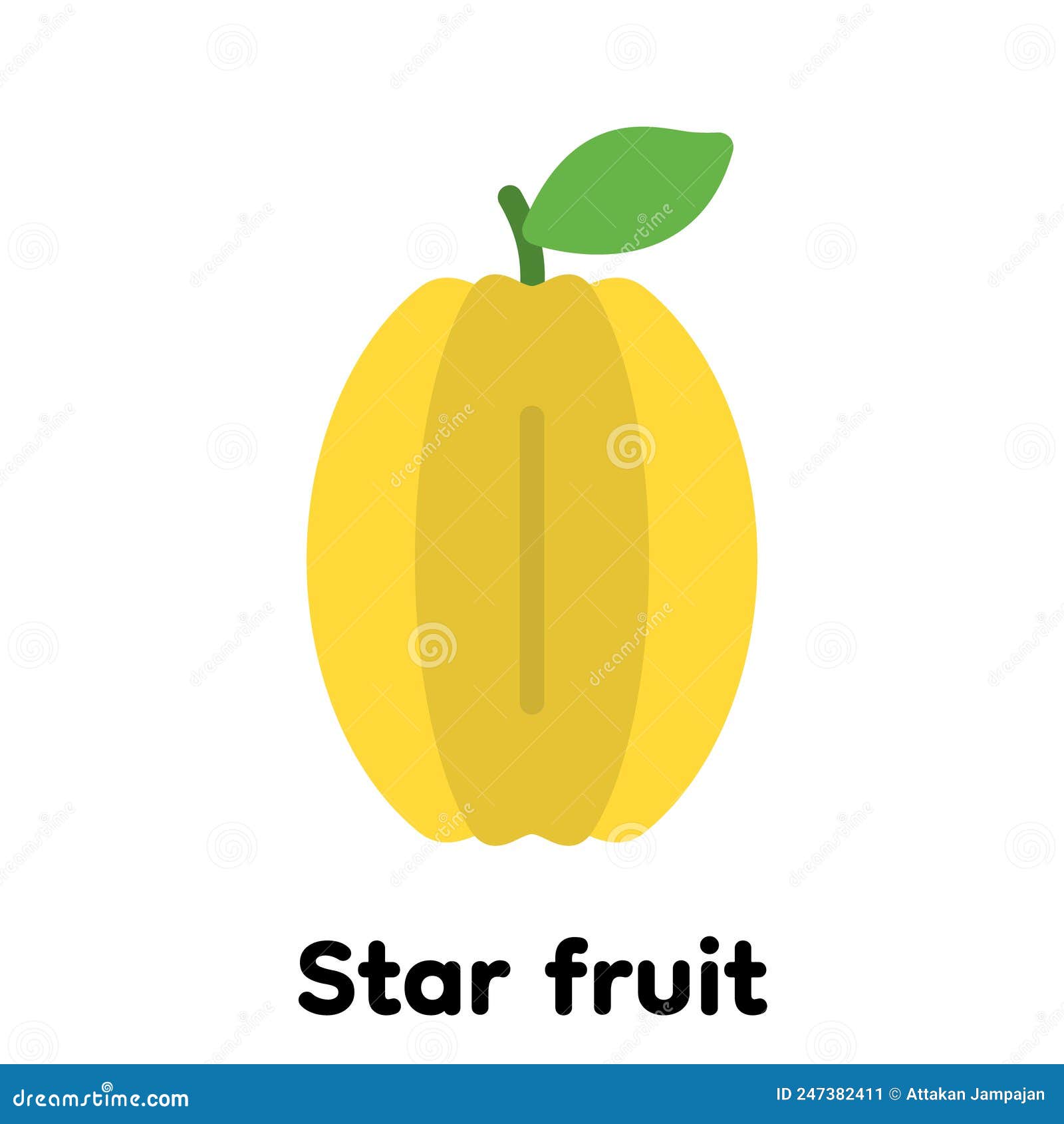 Star Fruit Icon, Vector, Illustration. Stock Vector - Illustration of ...