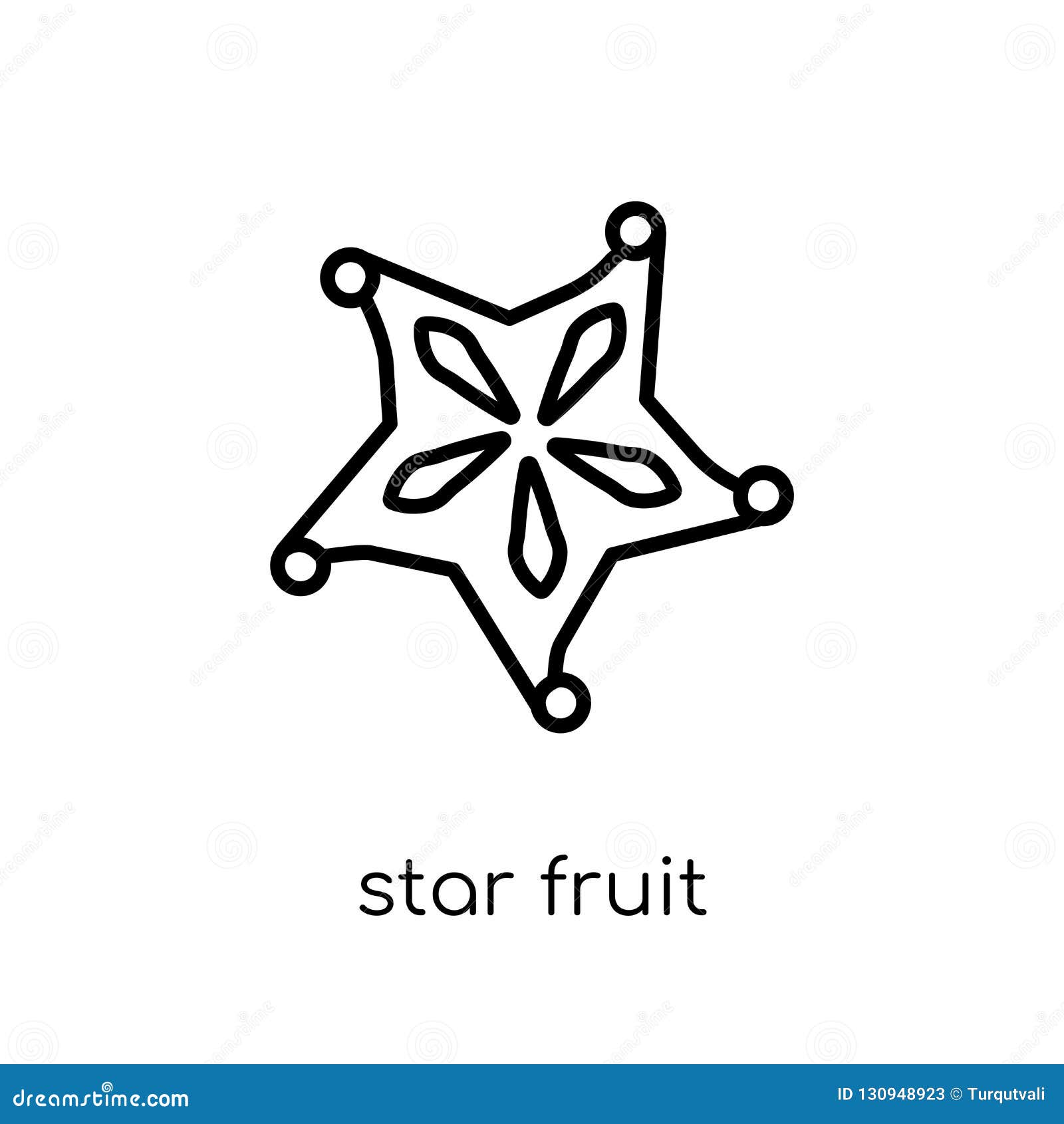 Star Fruit Icon from Fruit and Vegetables Collection. Stock Vector ...