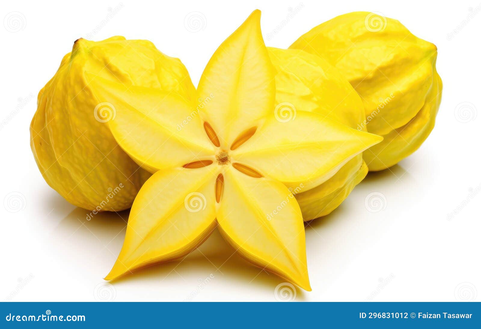 Star Fruit Isolated on a White Background -Generative Ai Stock ...