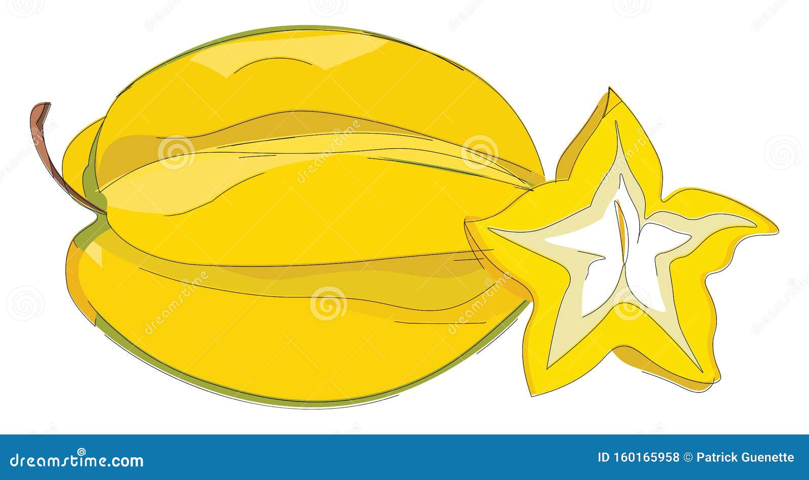 Star Fruit, Vector or Color Illustration Stock Vector - Illustration of ...