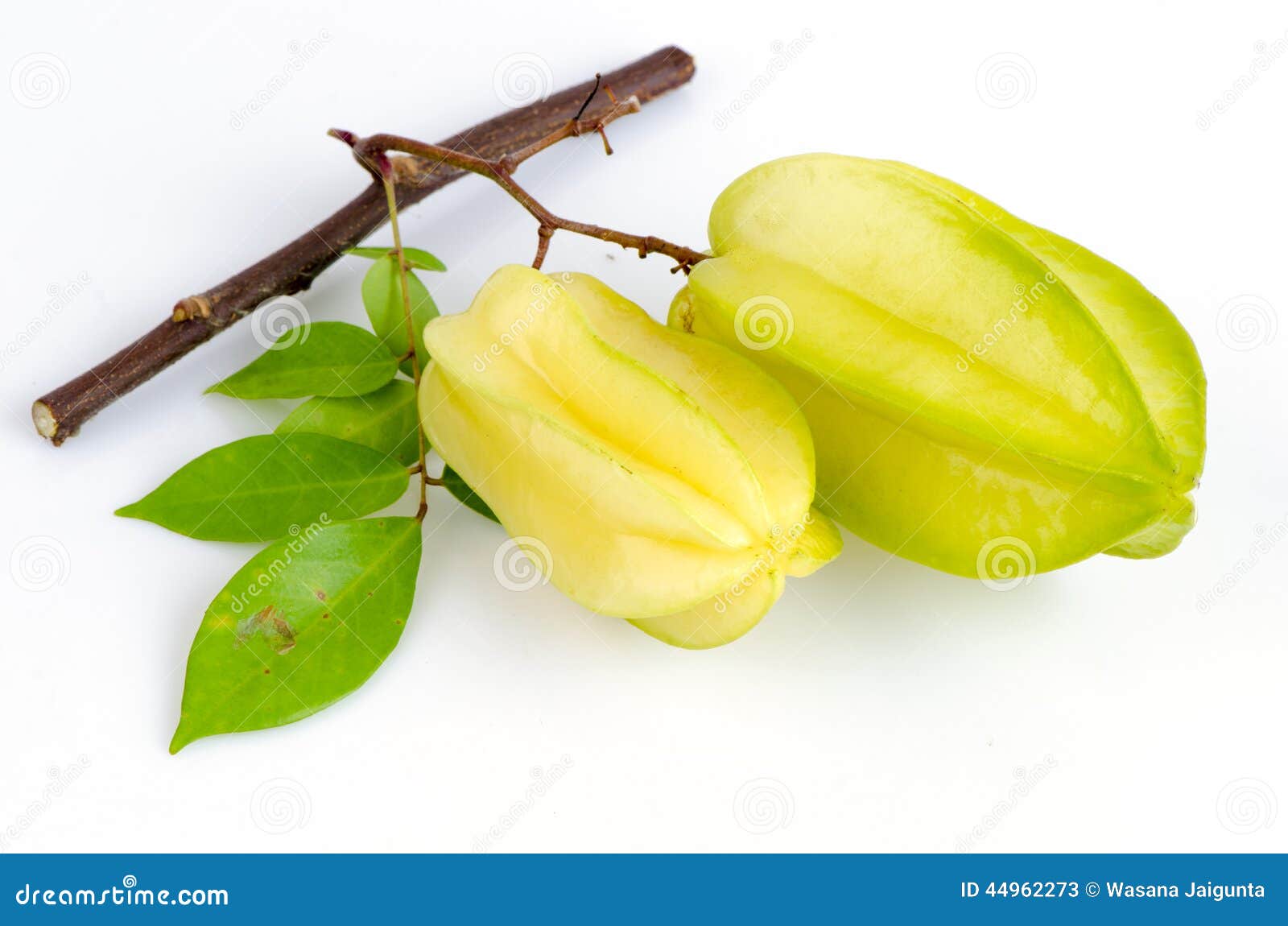 Star Fruit on White Background Stock Image - Image of ripe, nutrition ...