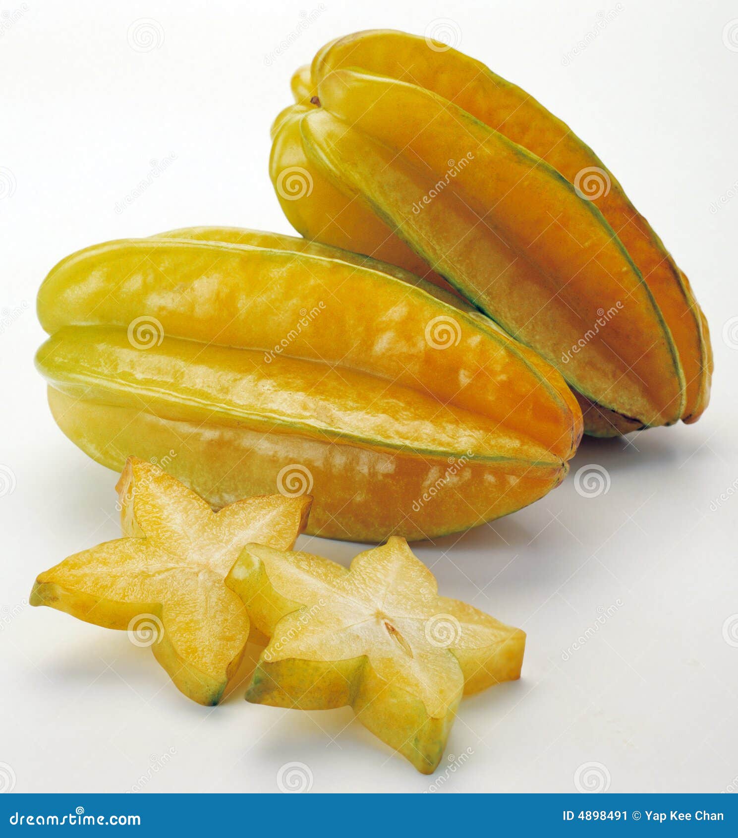 Star Fruits Close Up Isolated On White Backgrounds Royalty-Free Stock ...