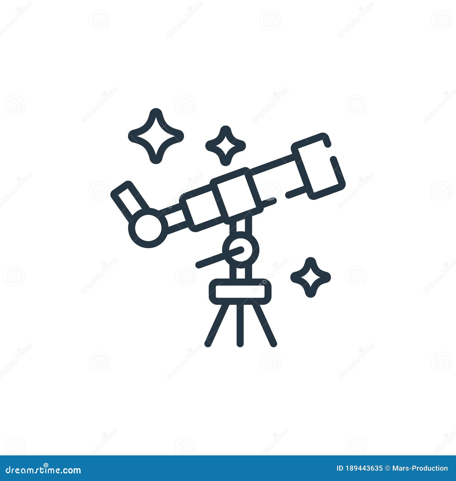 Star Gazing Vector Icon Isolated On White Background. Outline, Thin ...