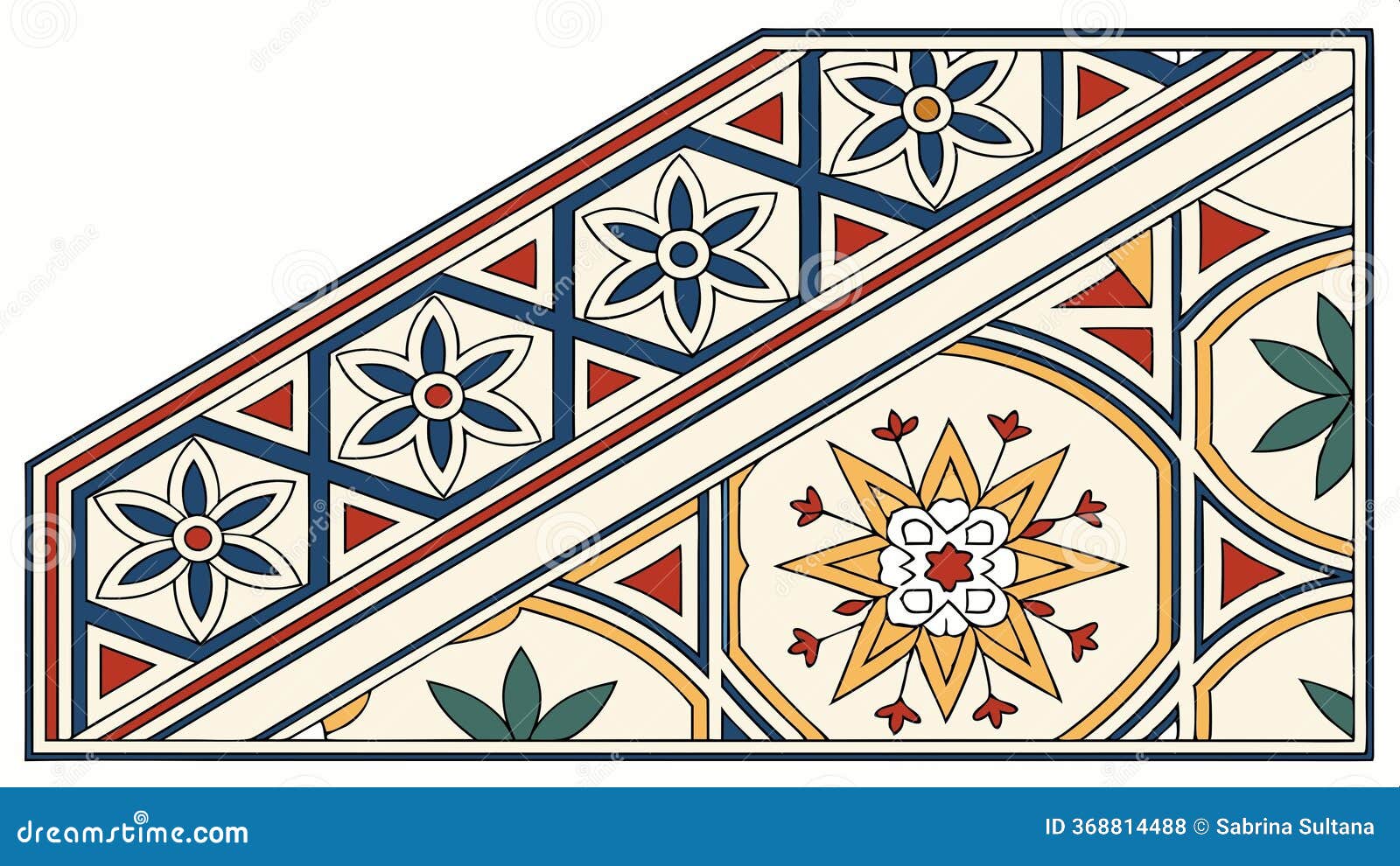 Tile Border Vector Inspired By Ottoman Tile Art | CartoonDealer.com ...
