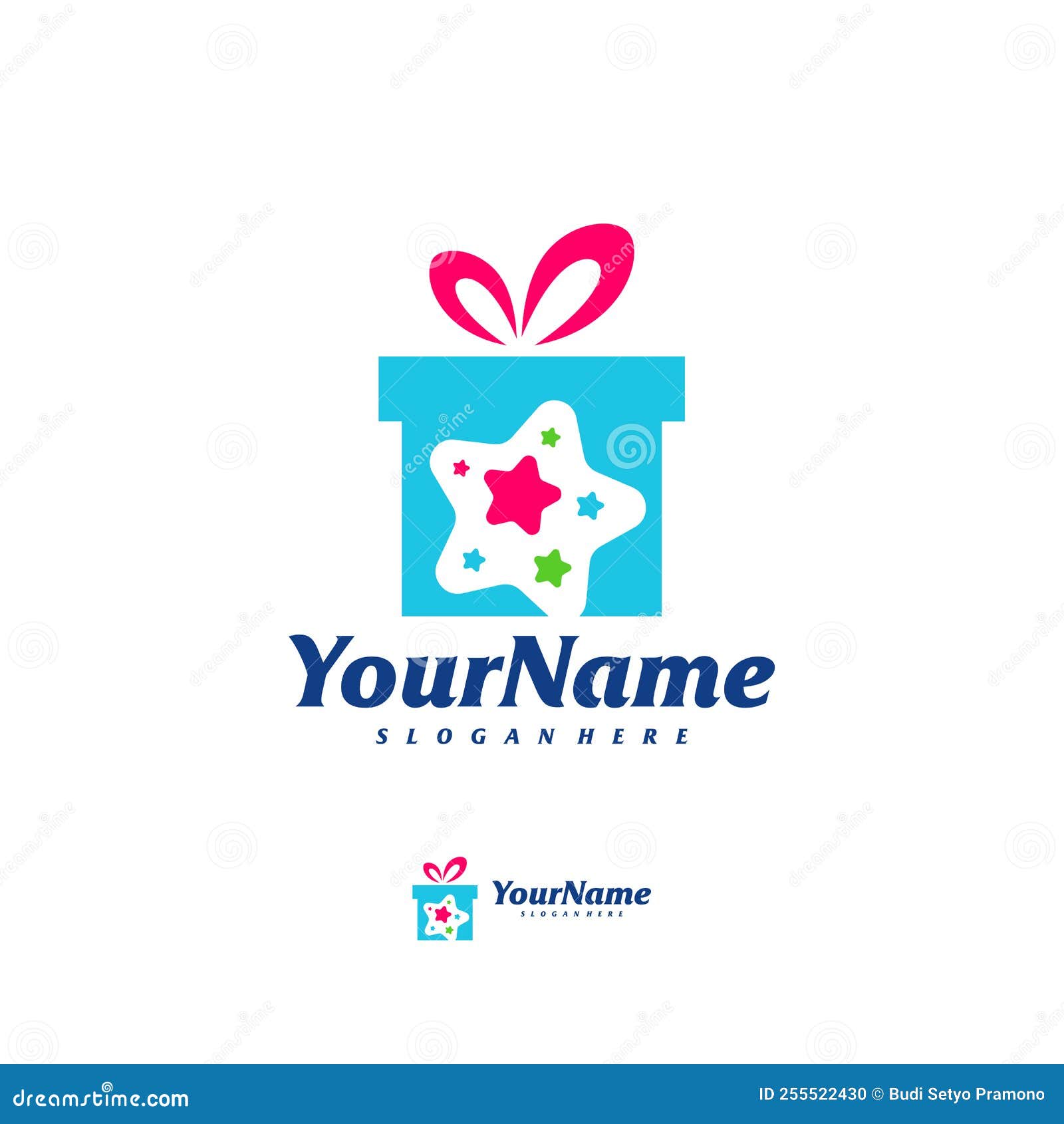 Star Gift Logo Design Template. Gift Star Logo Concept Vector Stock ...