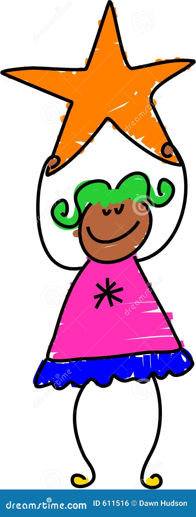 Star girl stock illustration. Illustration of education - 611516