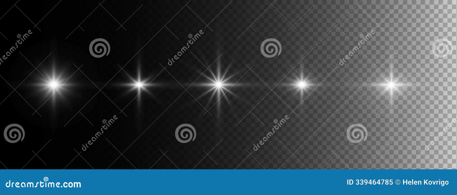 Star and Glare Set. Different Shapes Glowing Stars Stock Vector ...
