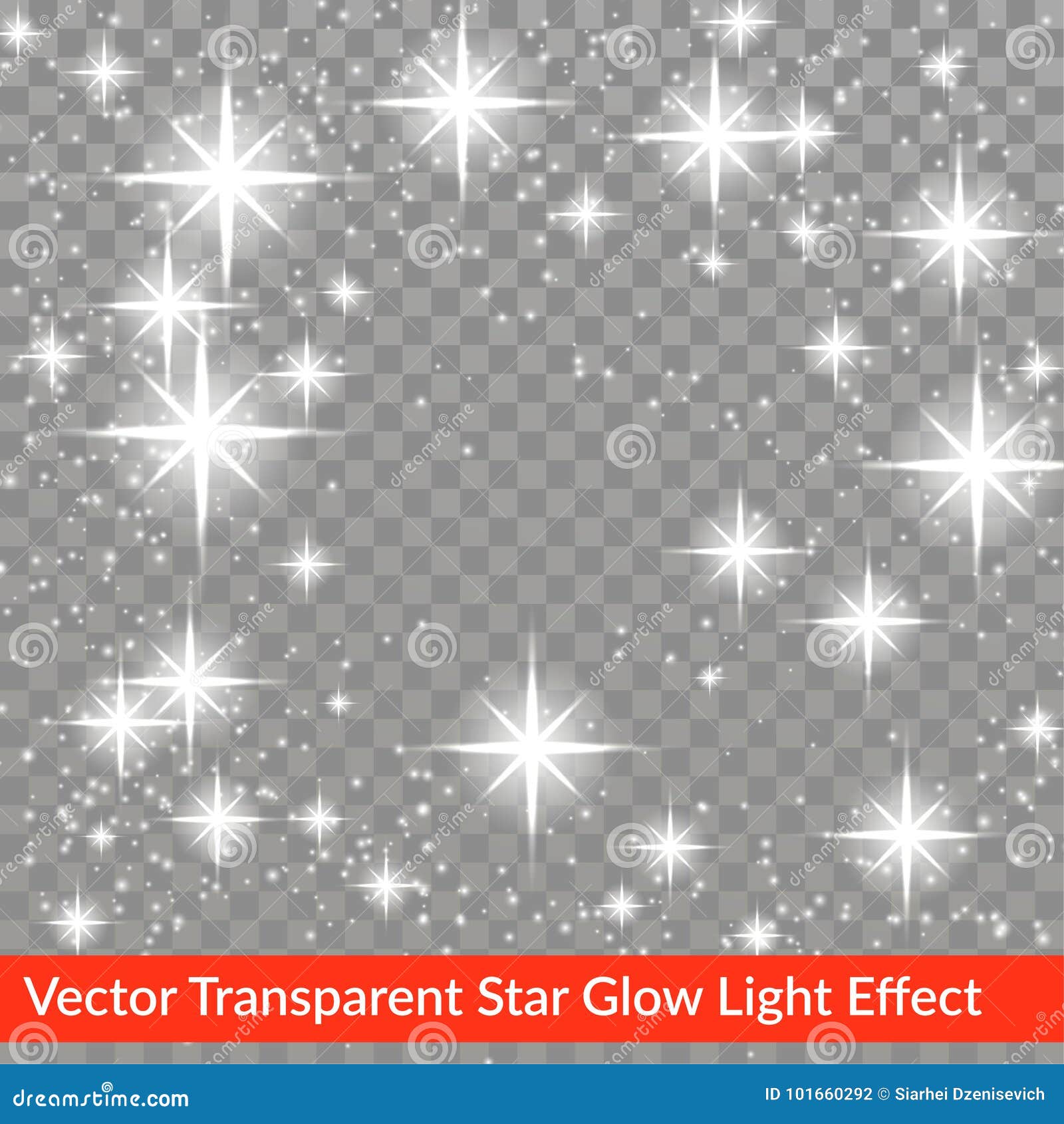 Star Glow Sparkling Light Effect Over Checkered Backgro Stock Vector ...