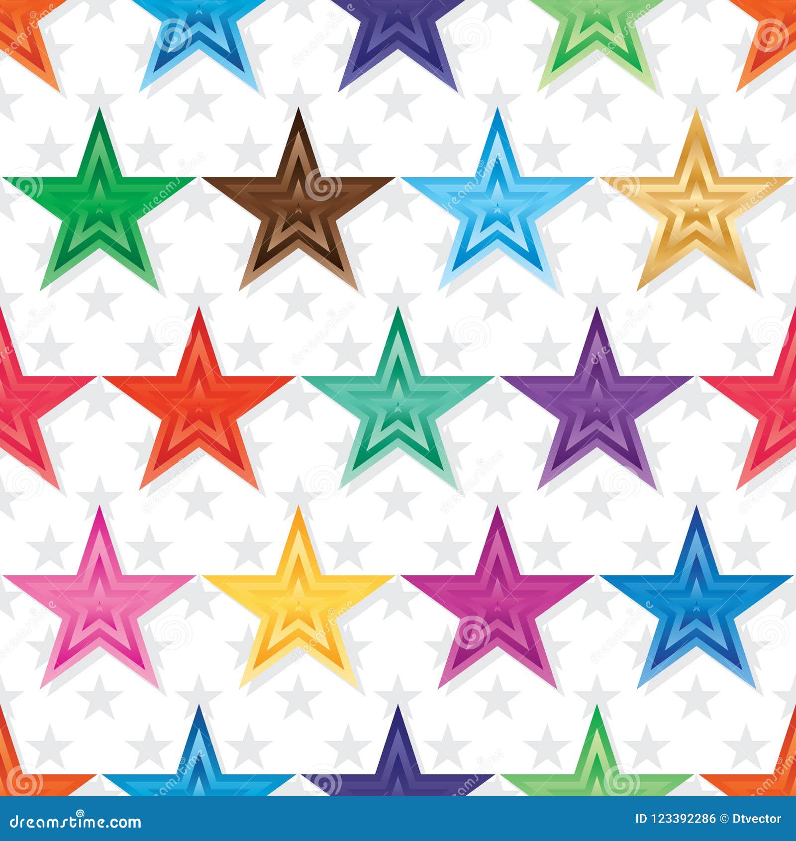 Star Gradient White Seamless Pattern Stock Vector - Illustration of ...