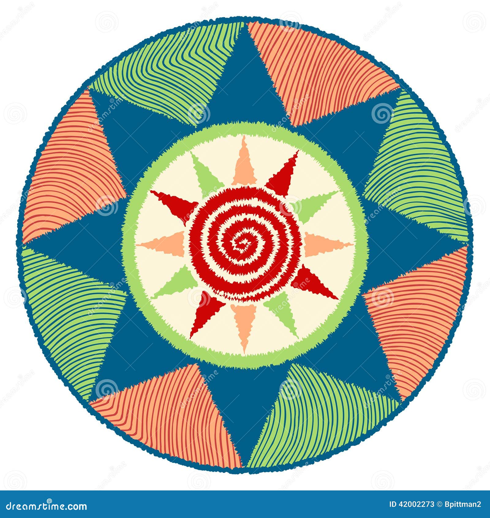 Star and groove swirly sun stock vector. Illustration of symbolic ...