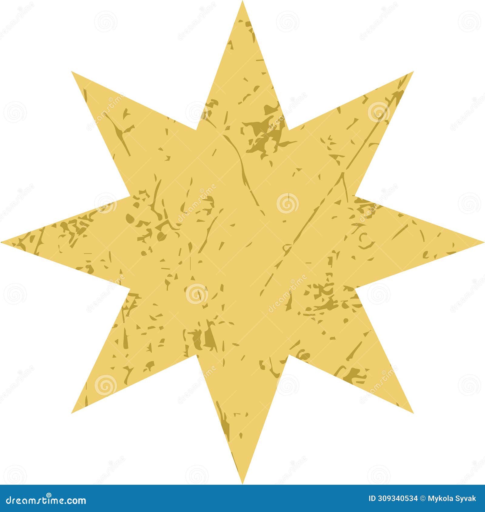 Star with Grunge Texture stock vector. Illustration of texture - 309340534