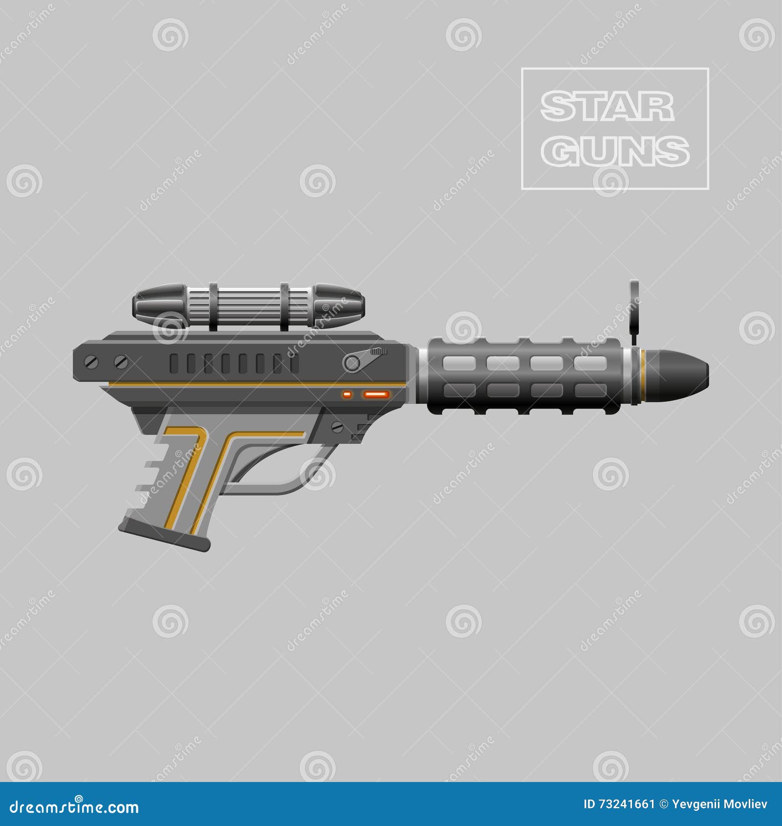 Star Guns. Video Game Weapon. Virtual Reality Device Stock Vector ...