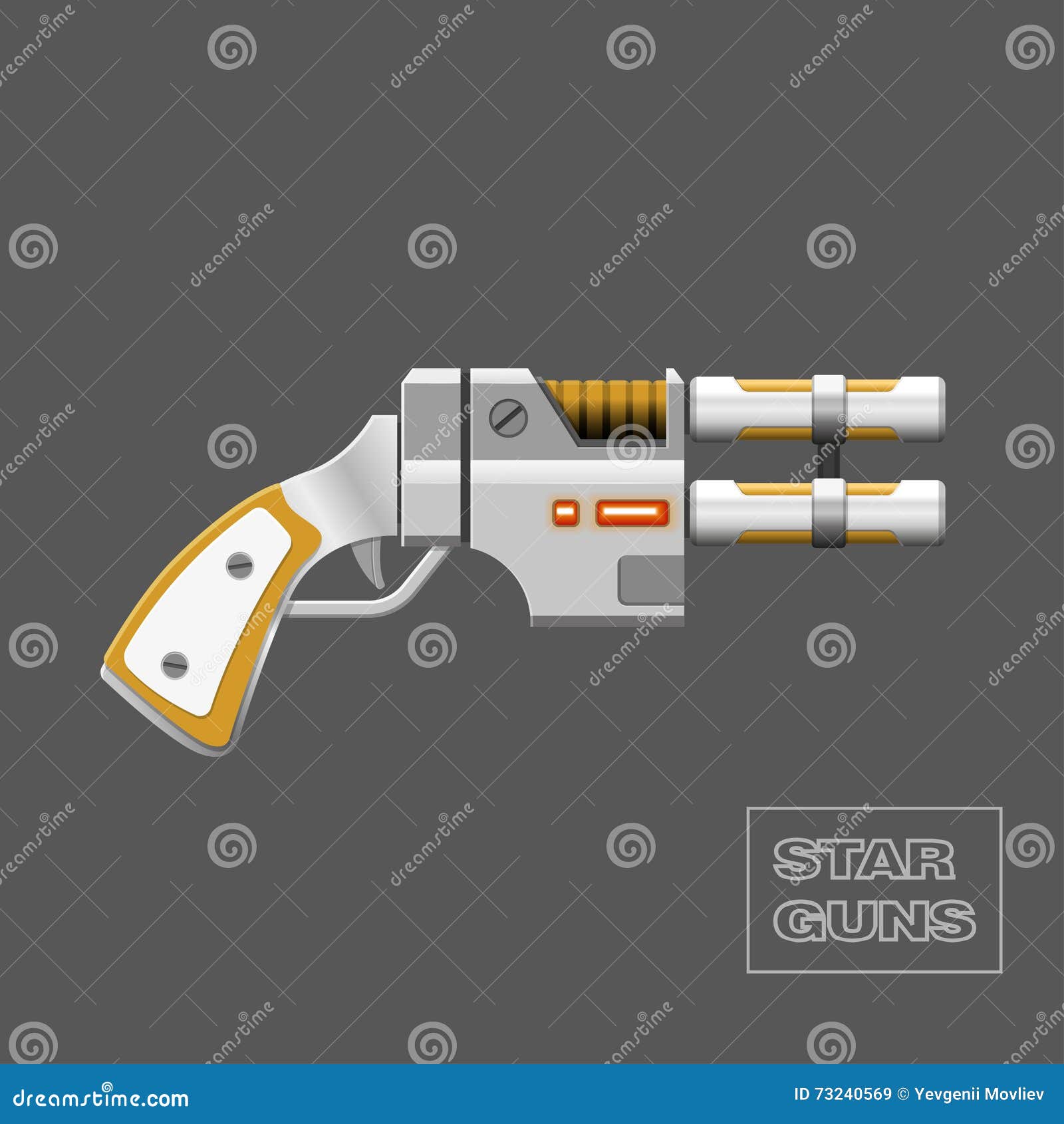 Star Guns. Video Game Weapon Stock Vector - Illustration of machine ...