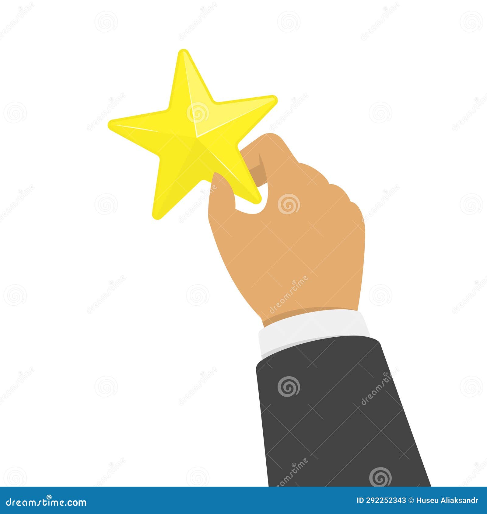 Star in hand. stock vector. Illustration of good, award - 292252343