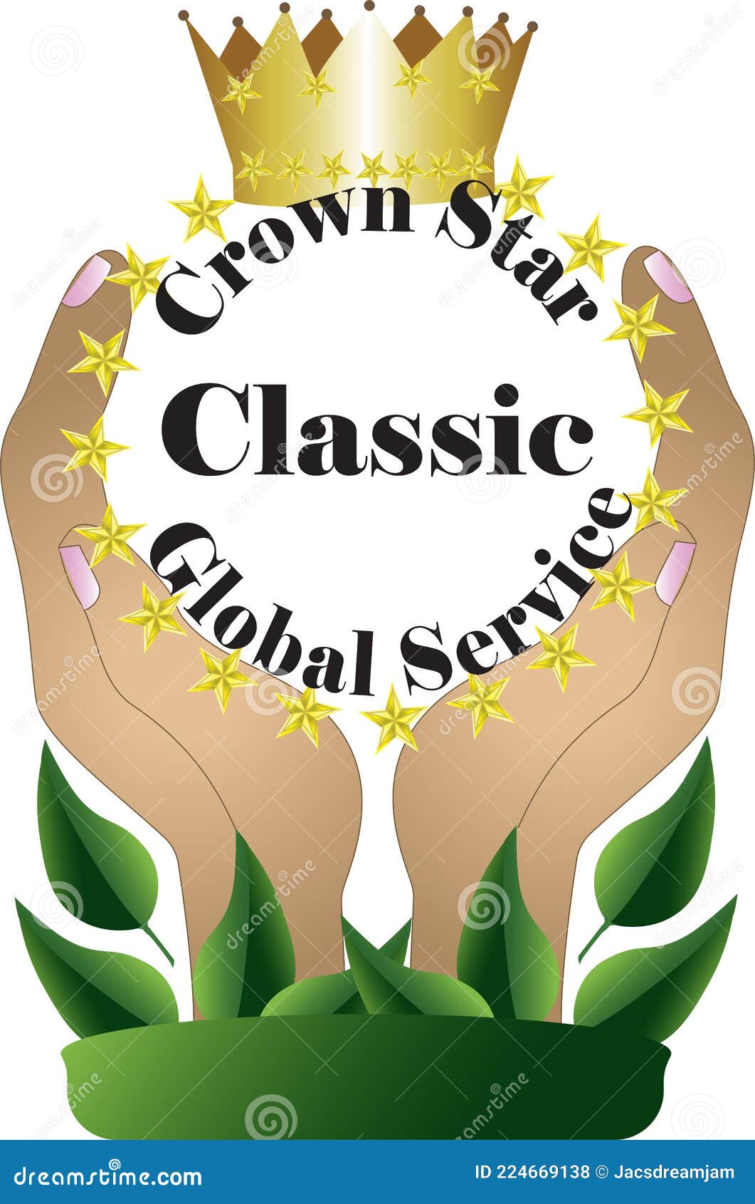 Star Hand Logo stock vector. Illustration of leaf, fingernail - 224669138