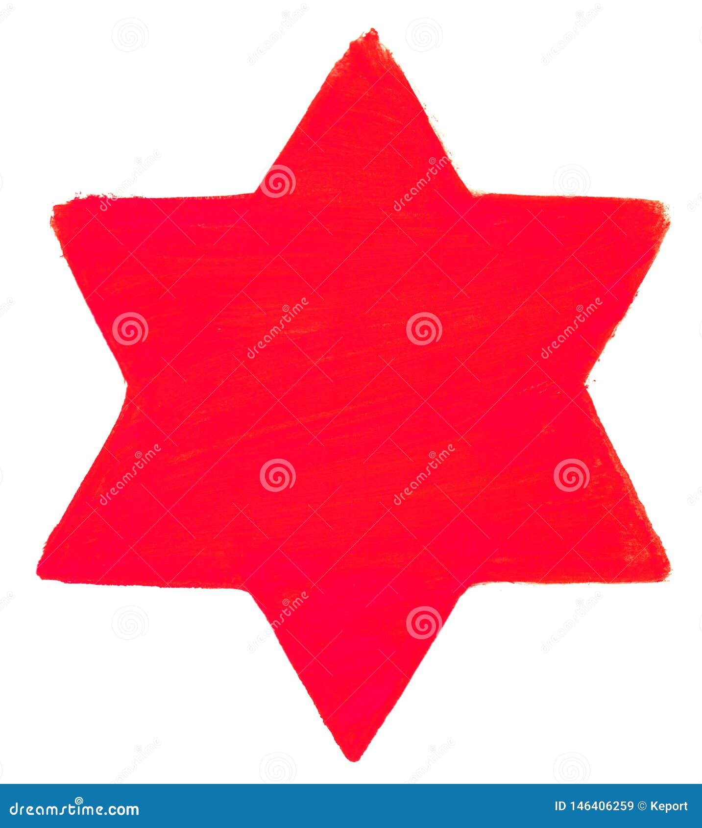 Star Handpainted with Red Paintbrush Stock Illustration - Illustration ...