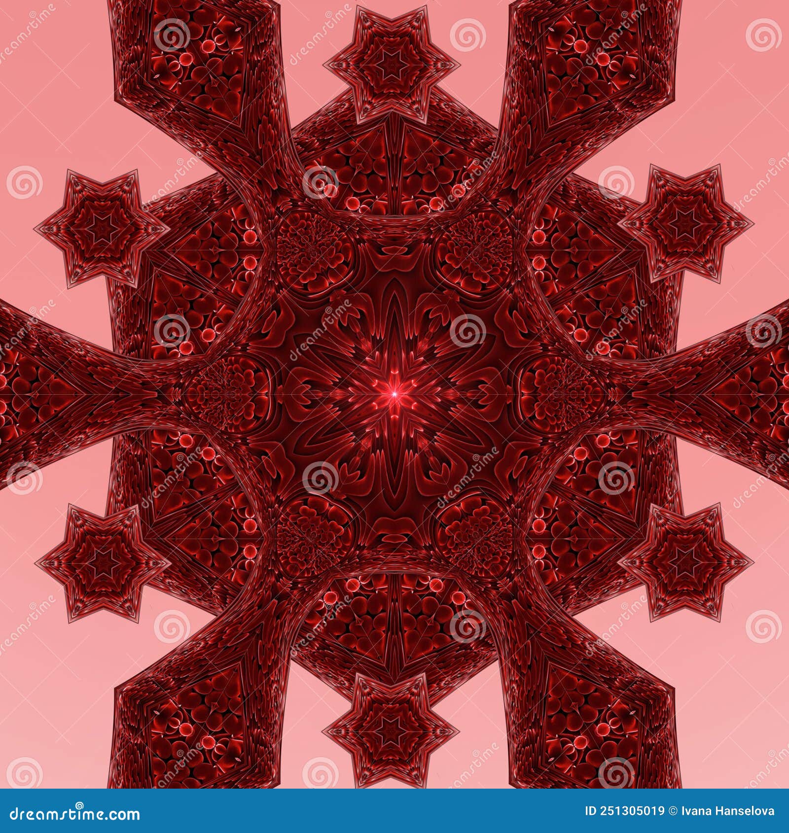 Star of hearts. stock illustration. Illustration of petal - 251305019