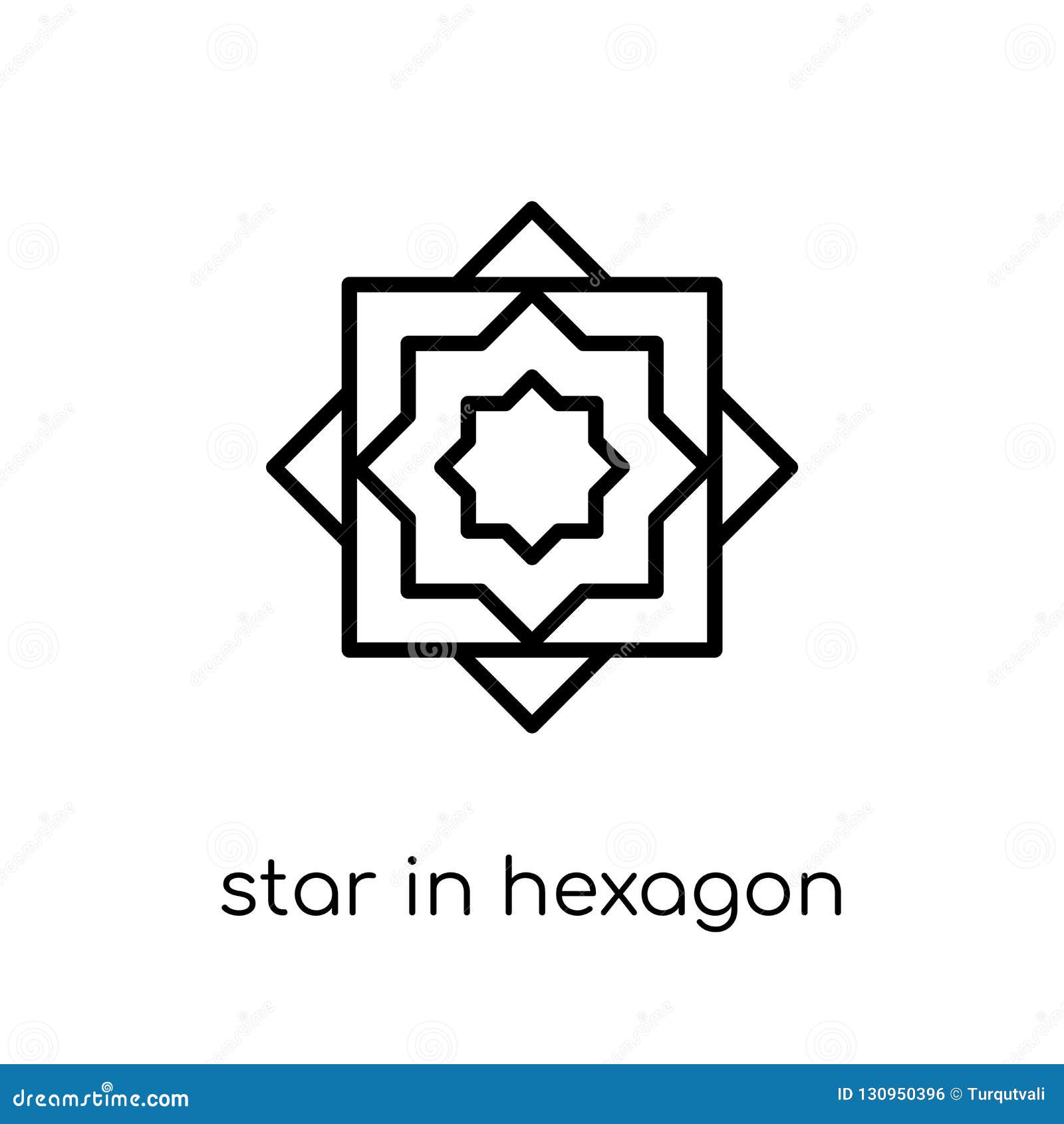 Star in Hexagon of Small Triangles Icon from Geometry Collection Stock ...