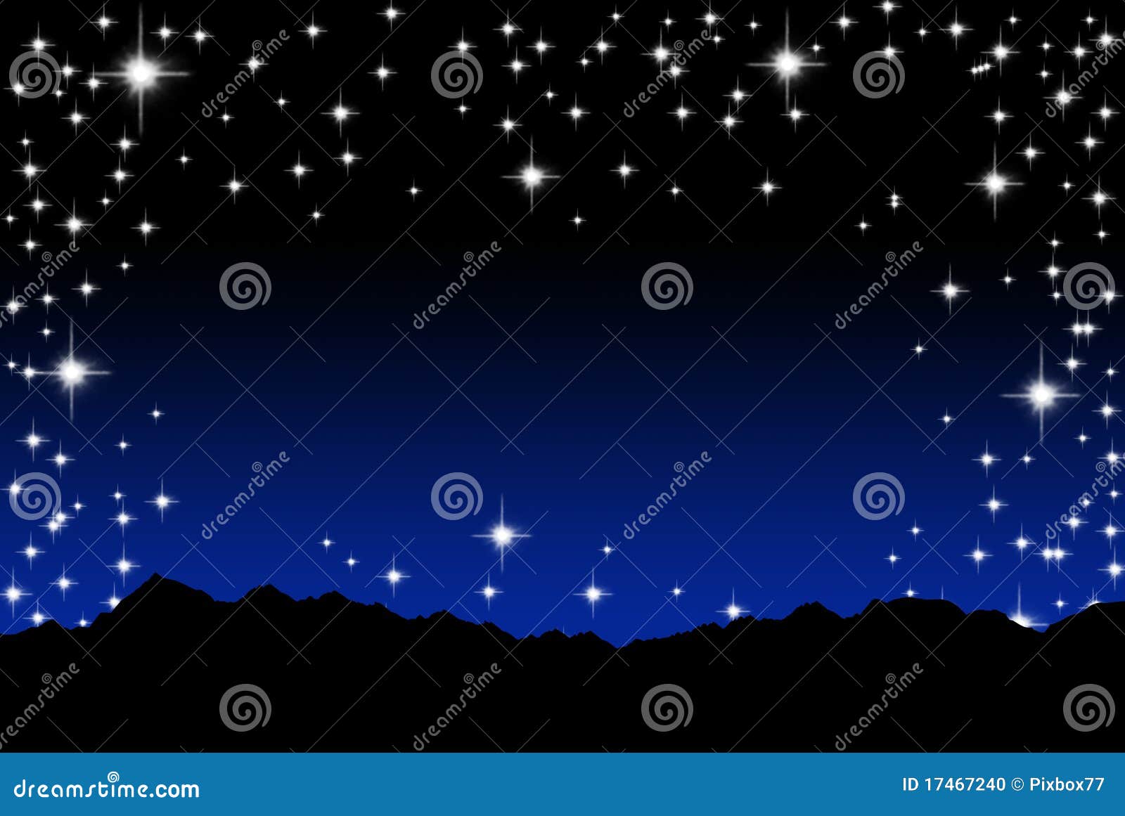 Star and hill background stock illustration. Illustration of year ...