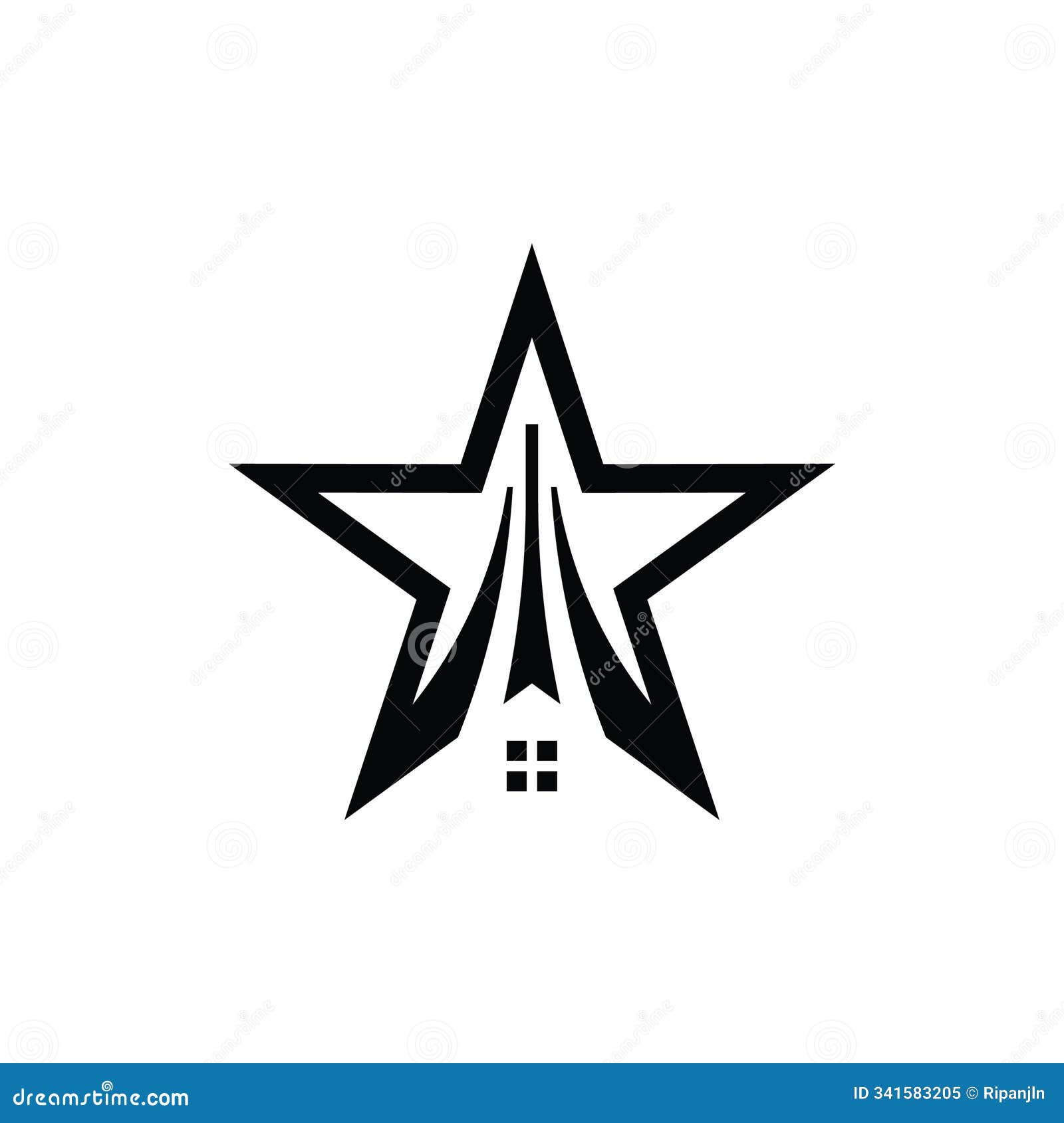 Star Home Logo Design Vector Stock Illustration - Illustration of flat ...