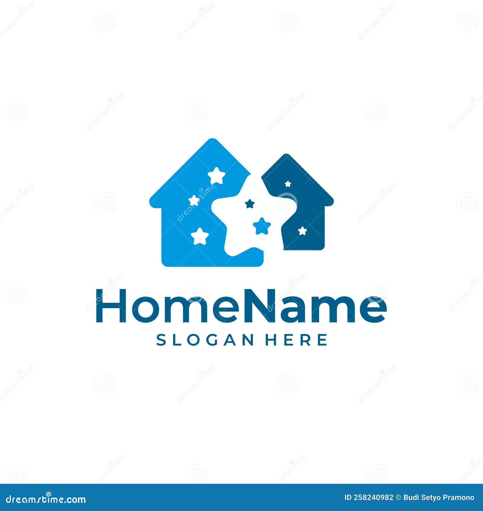 Star Home Logo Illustration Template. House Star Logo Design Concept ...