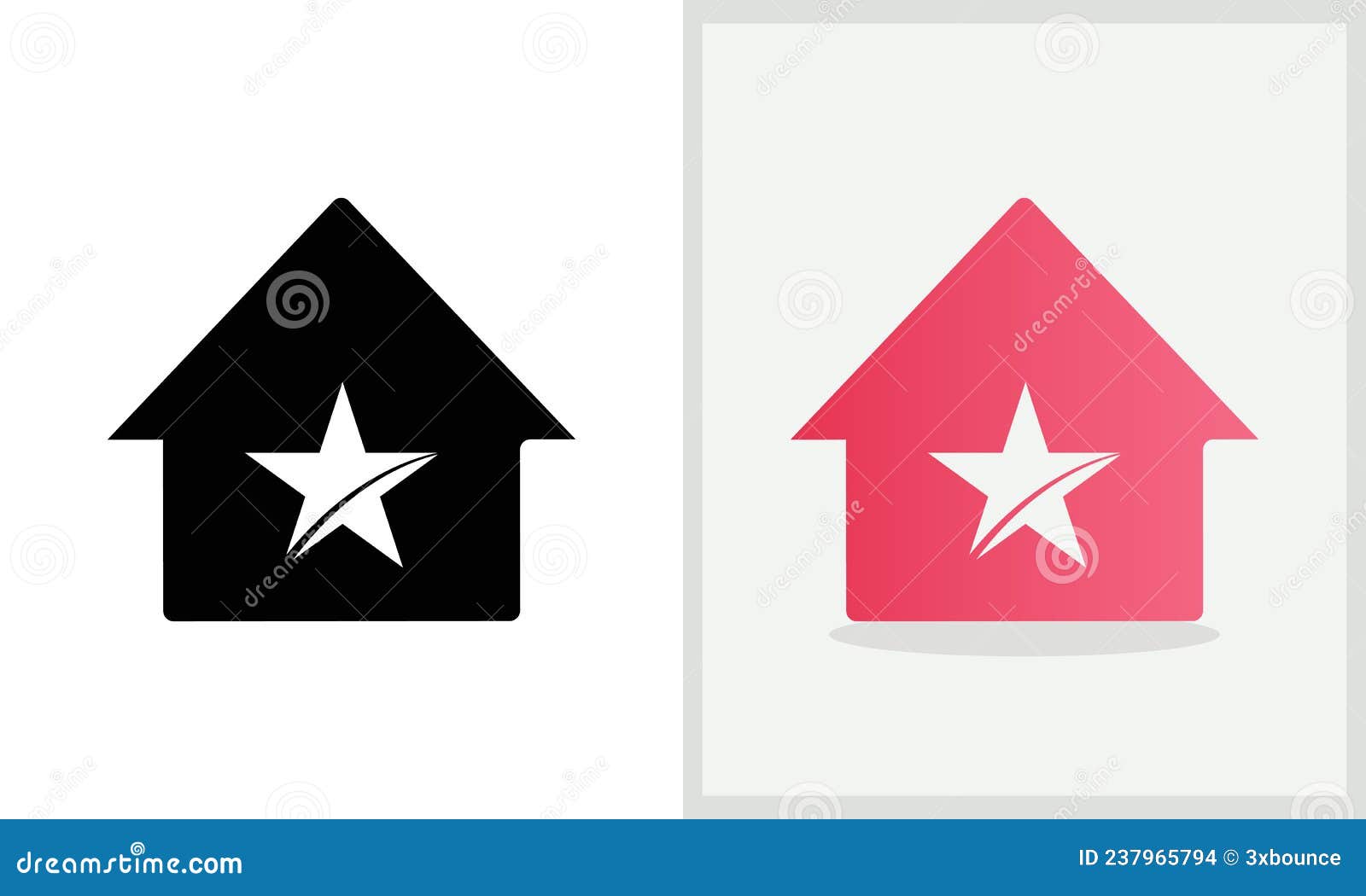 Star House Logo Design. Home Logo with Star Concept Vector Stock Vector ...