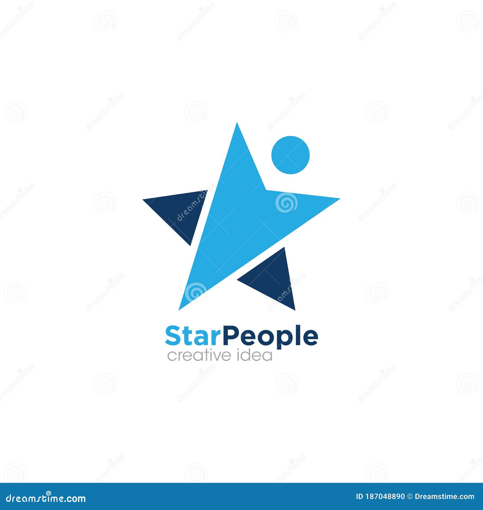 Star Human Creative Concept Logo Design Template Stock Vector ...