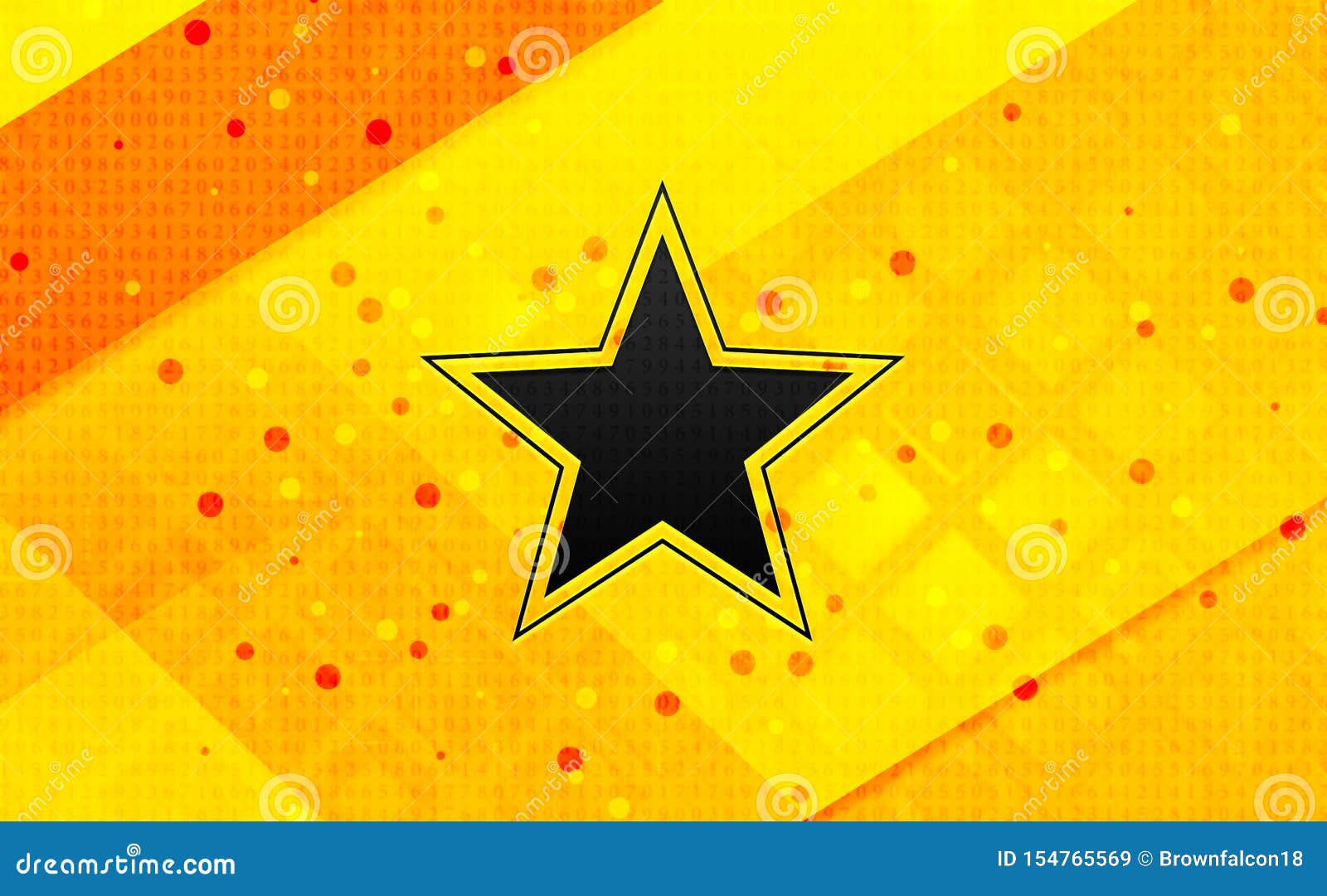 Star Icon Abstract Digital Banner Yellow Background Stock Illustration ...