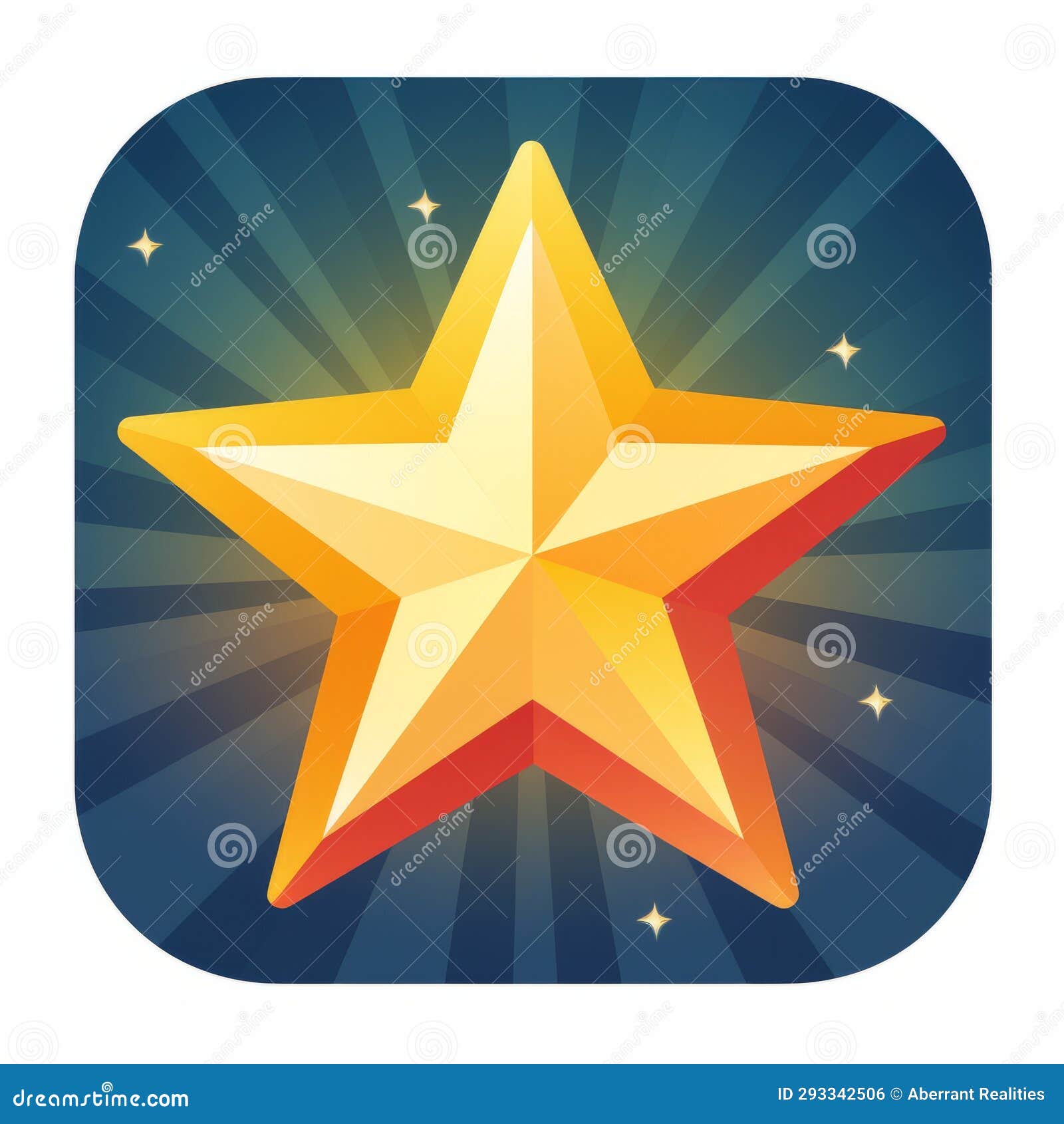A star icon on an app icon stock illustration. Illustration of ...