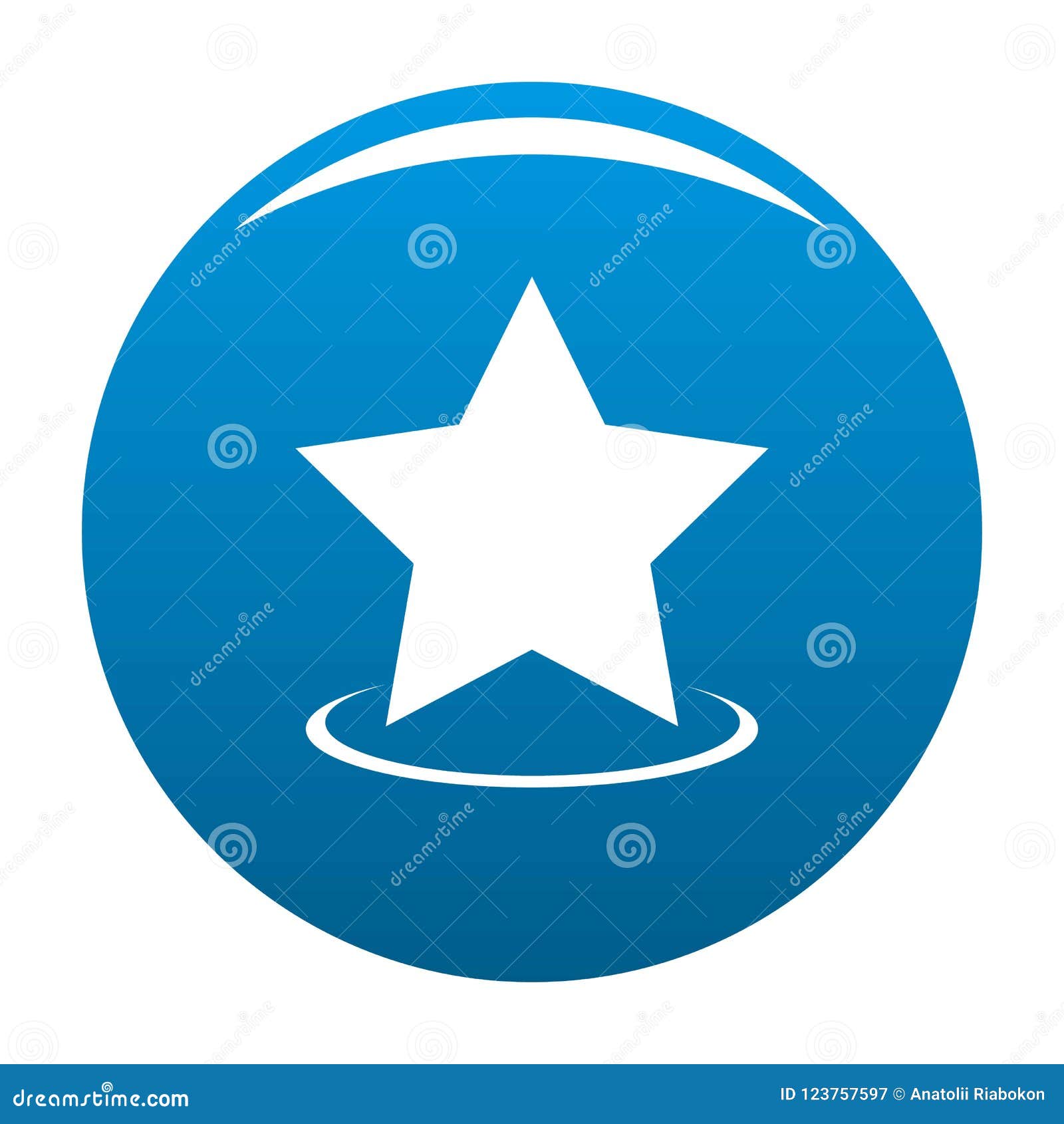 Star icon blue stock illustration. Illustration of blue - 123757597