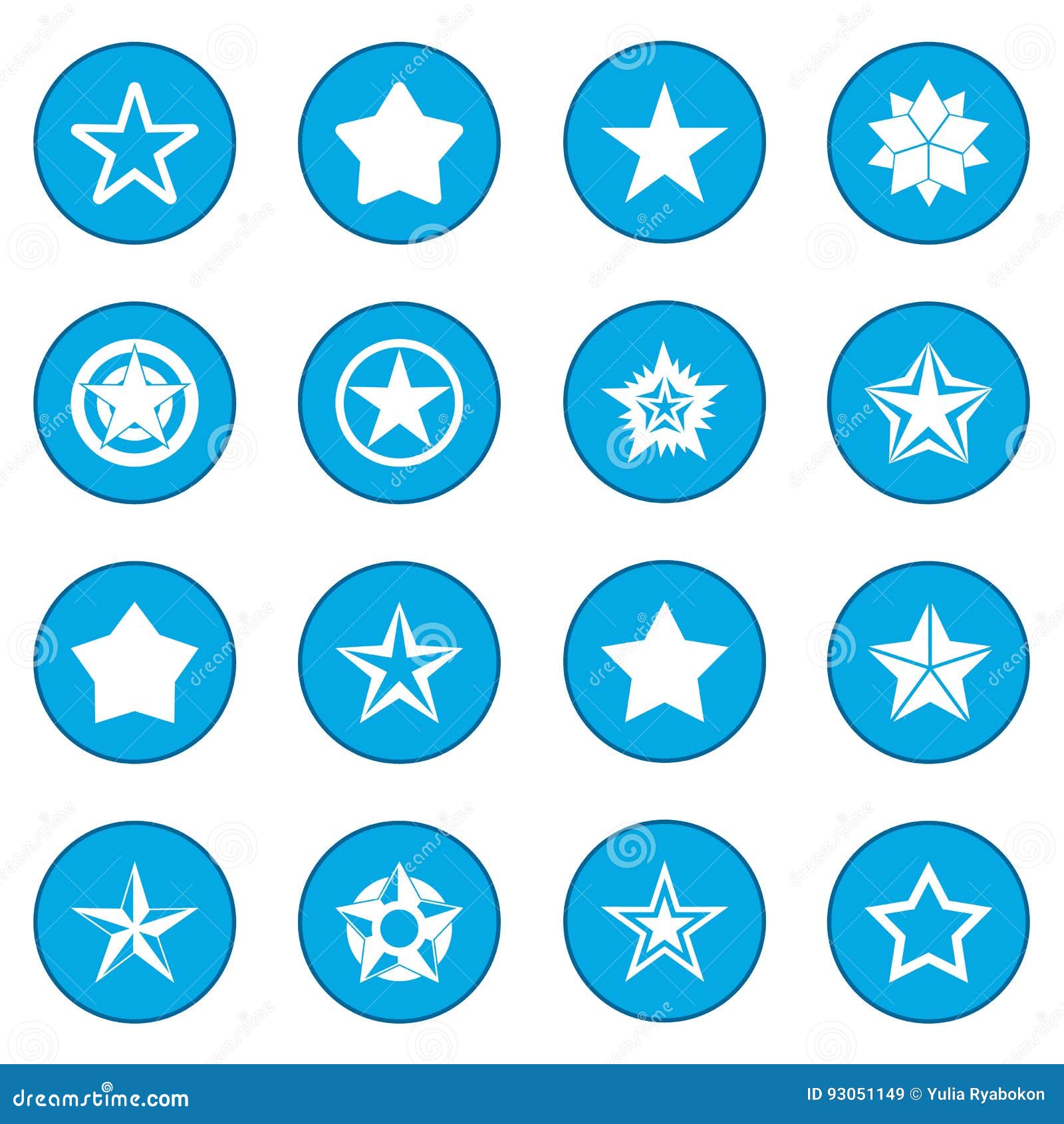 Star icon blue stock vector. Illustration of rank, decoration - 93051149