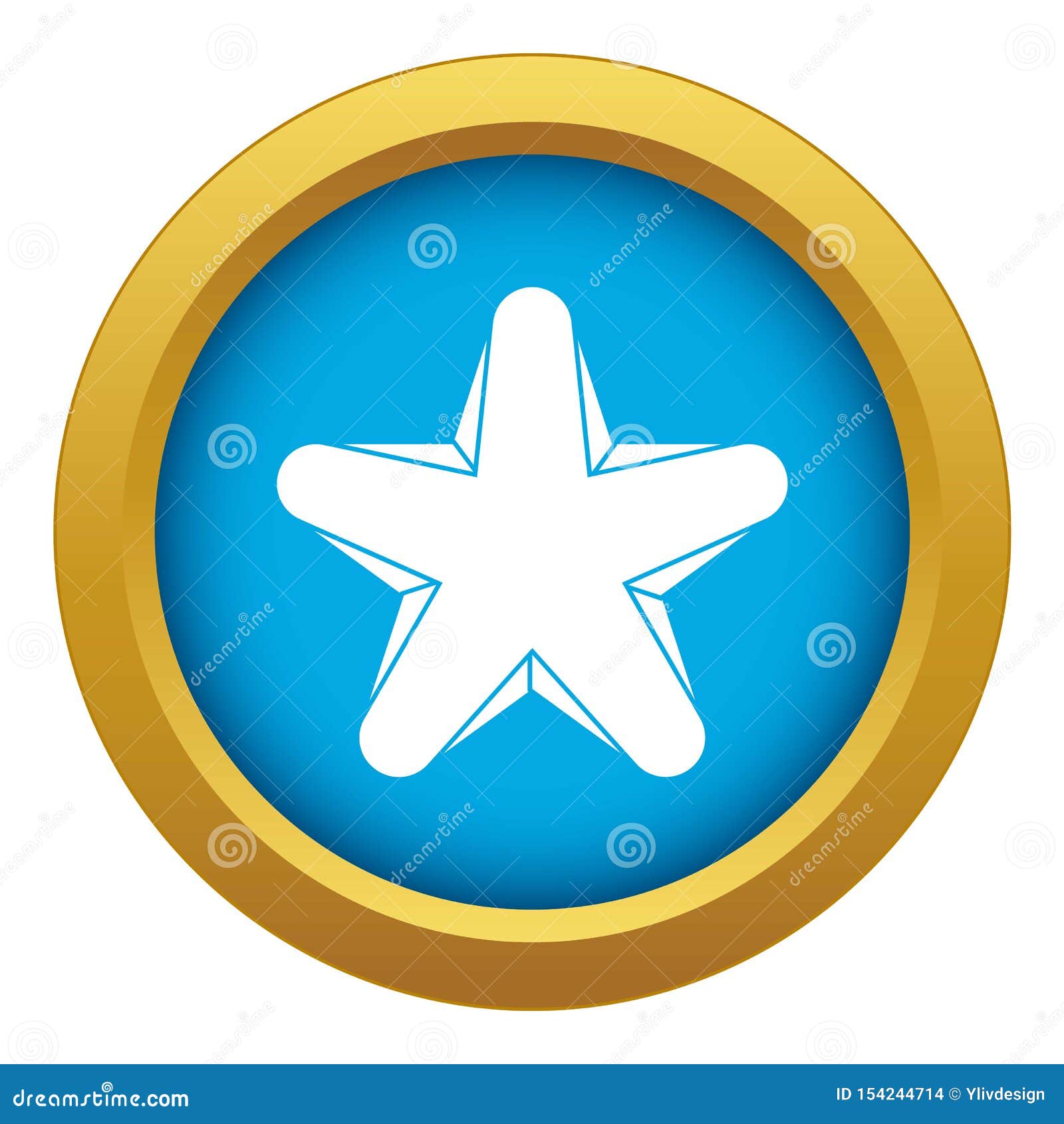 Star Icon Blue Vector Isolated Stock Vector - Illustration of quality ...