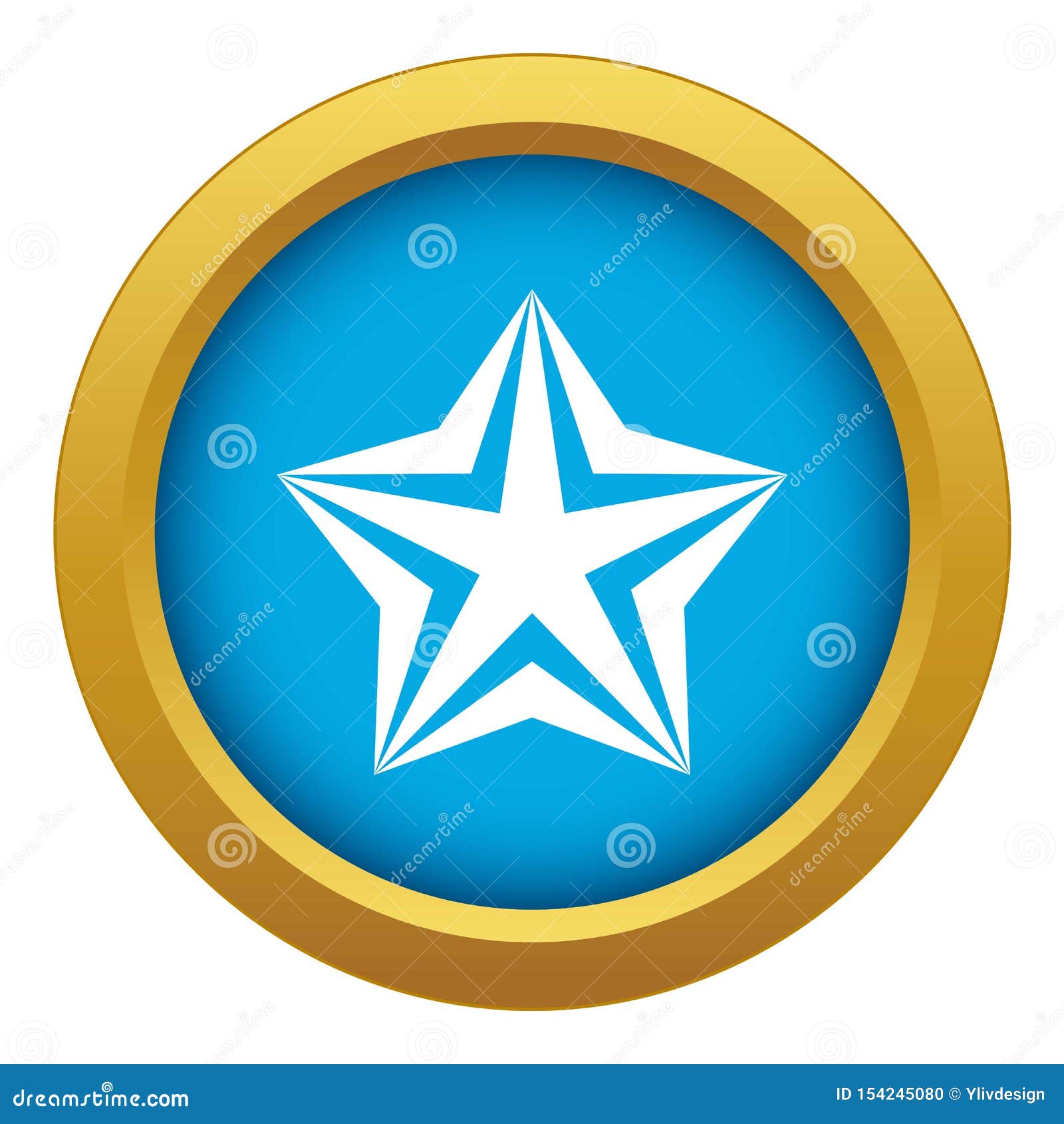 Star Icon Blue Vector Isolated Stock Vector - Illustration of ...