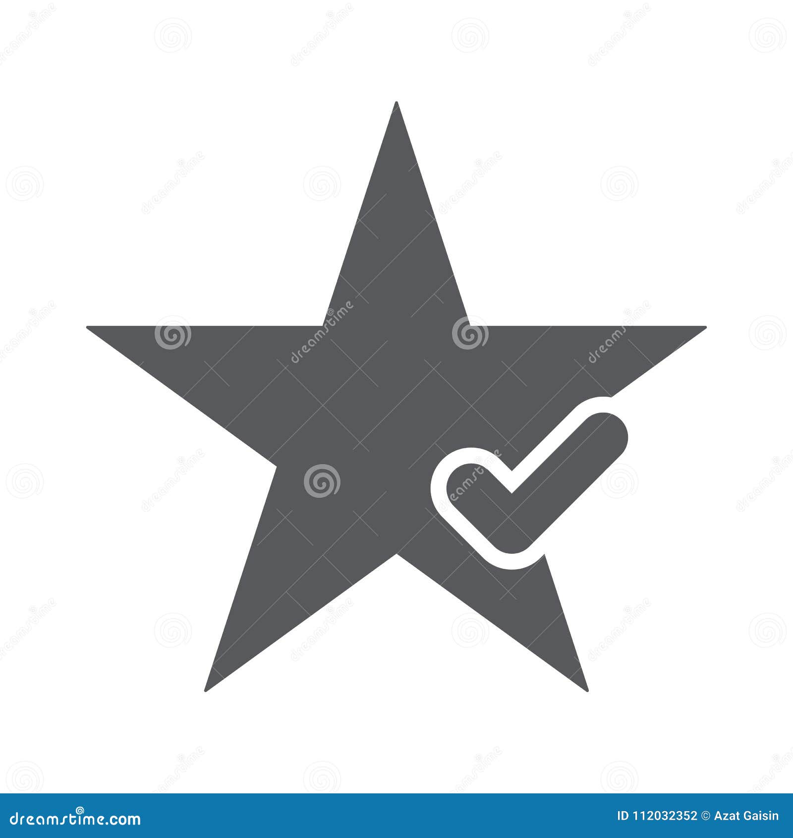 Star Icon with Check Sign. Star Icon and Approved, Confirm, Done, Tick ...