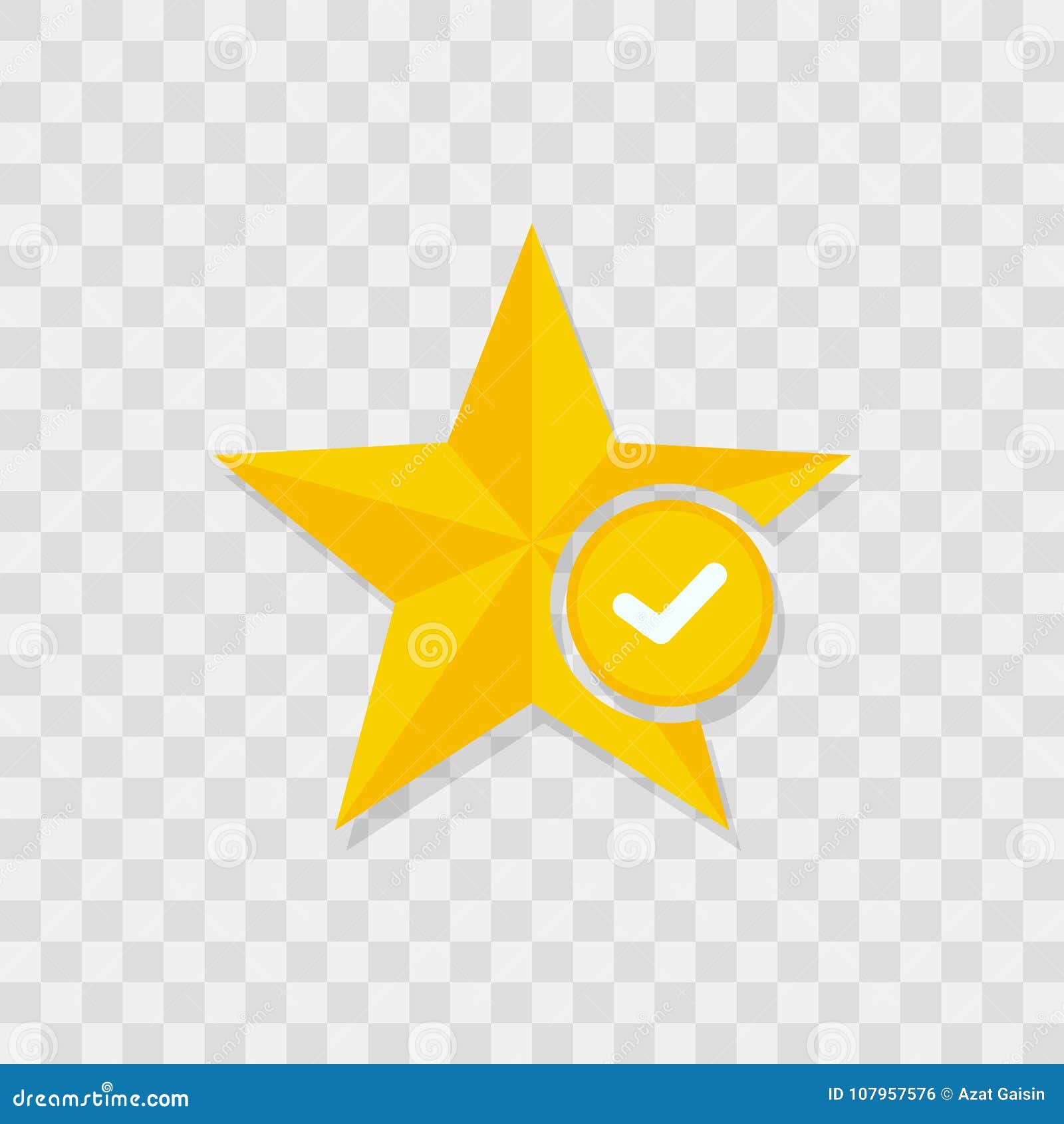 Star icon, check icon stock vector. Illustration of test - 107957576