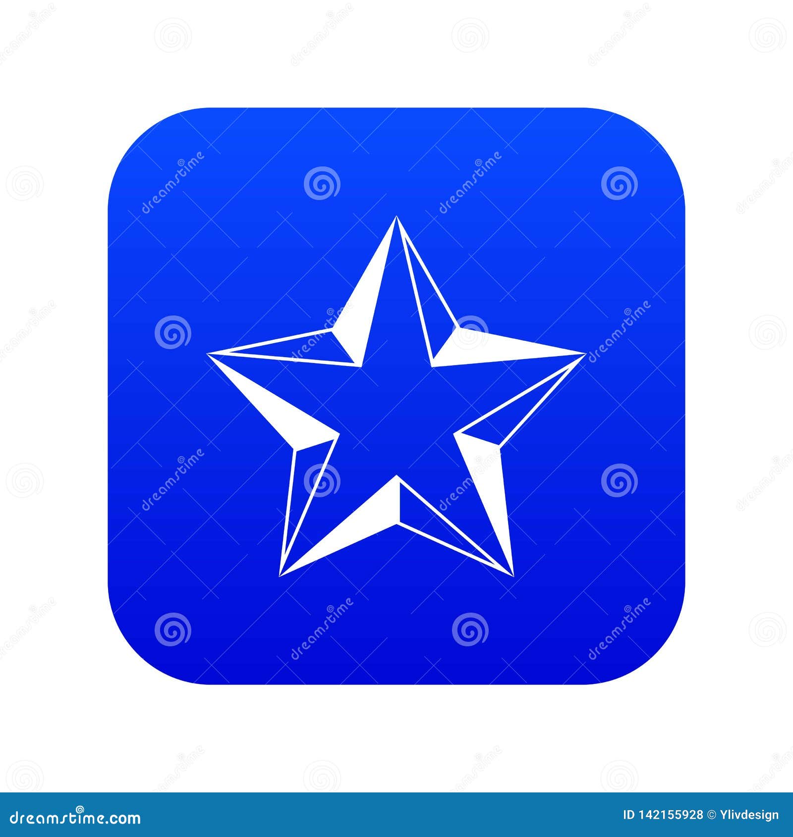 Star icon digital blue stock vector. Illustration of concept - 142155928
